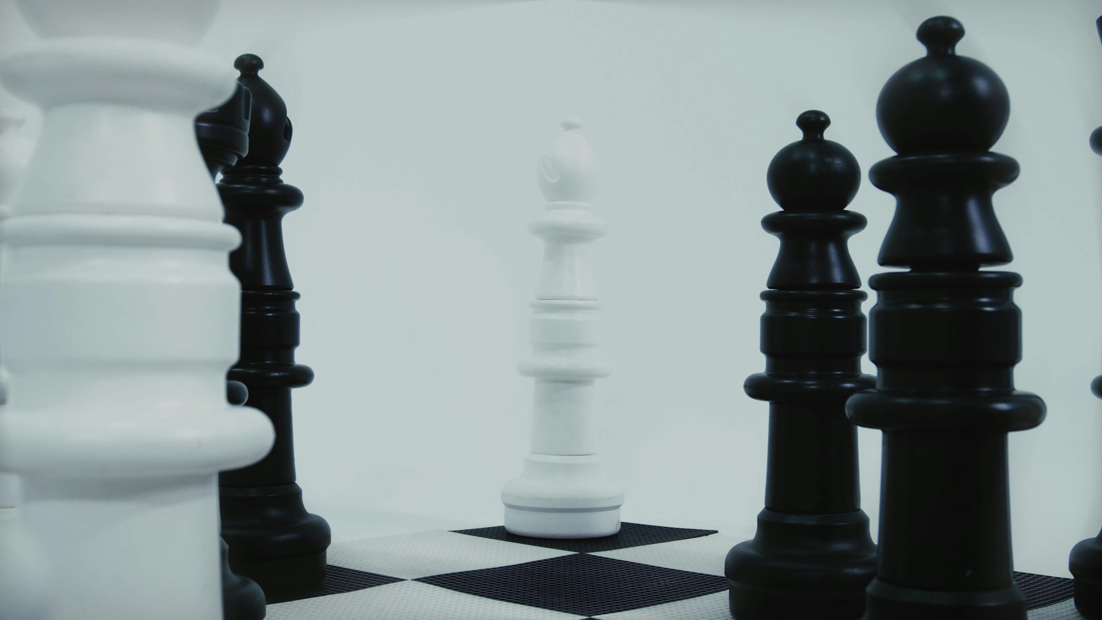 Dolly Shot Video of Big Chess Pieces · Free Stock Video
