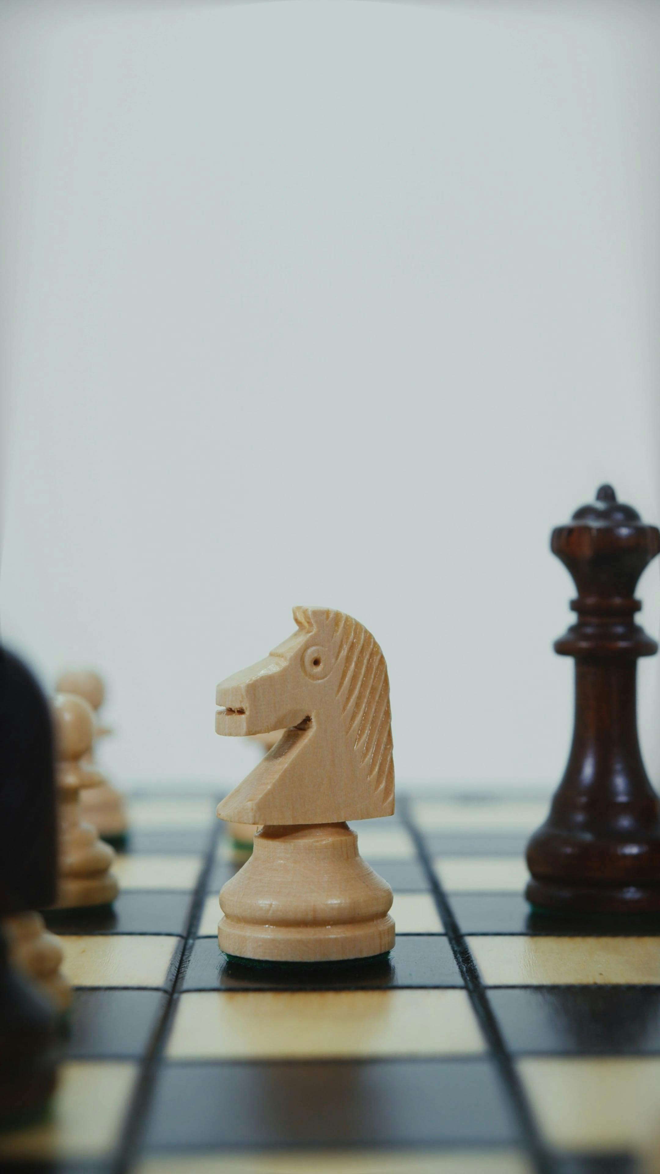 Side View of Hands Playing Chess · Free Stock Video