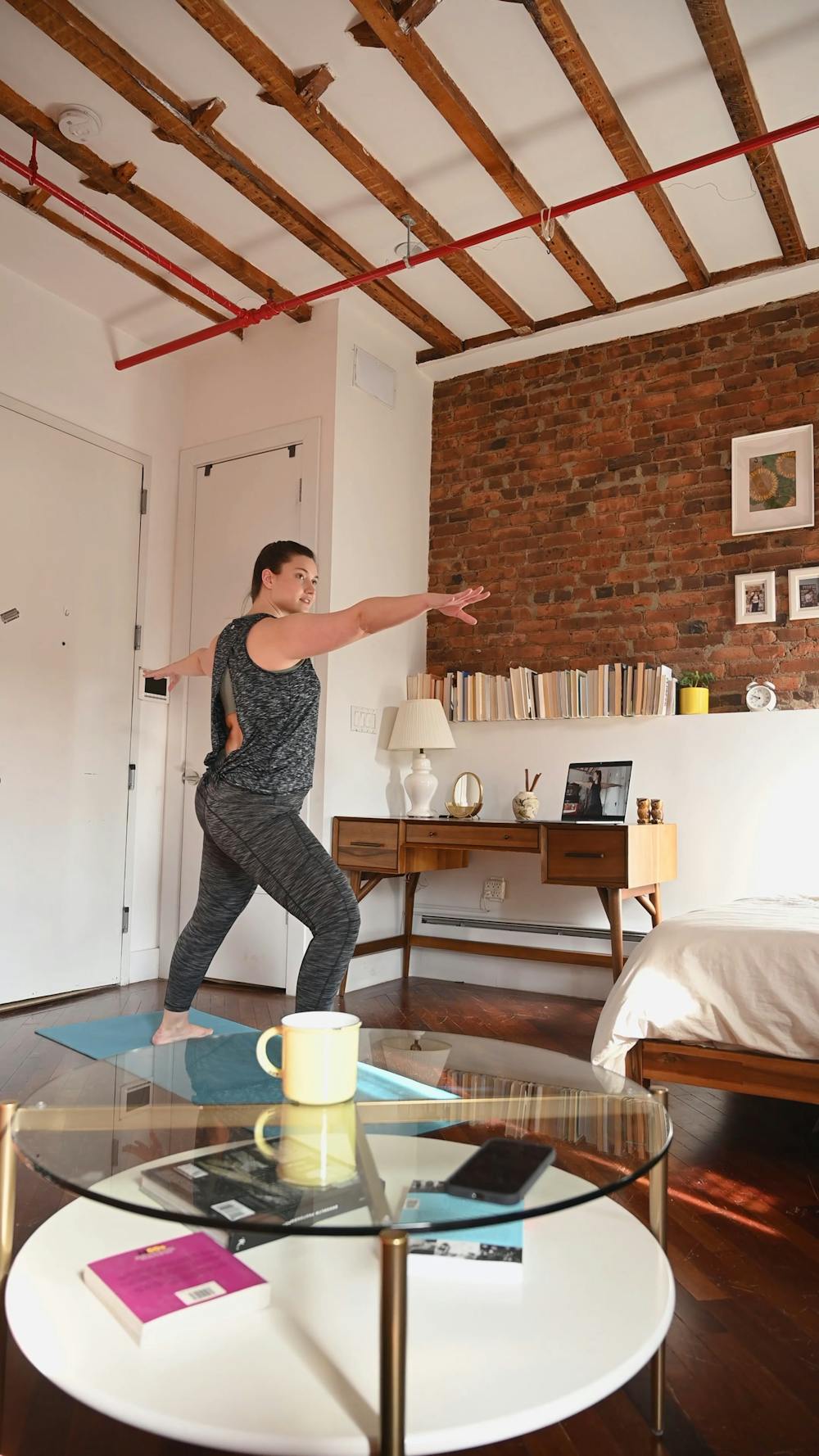 Woman Doing Online Yoga Class · Free Stock Video
