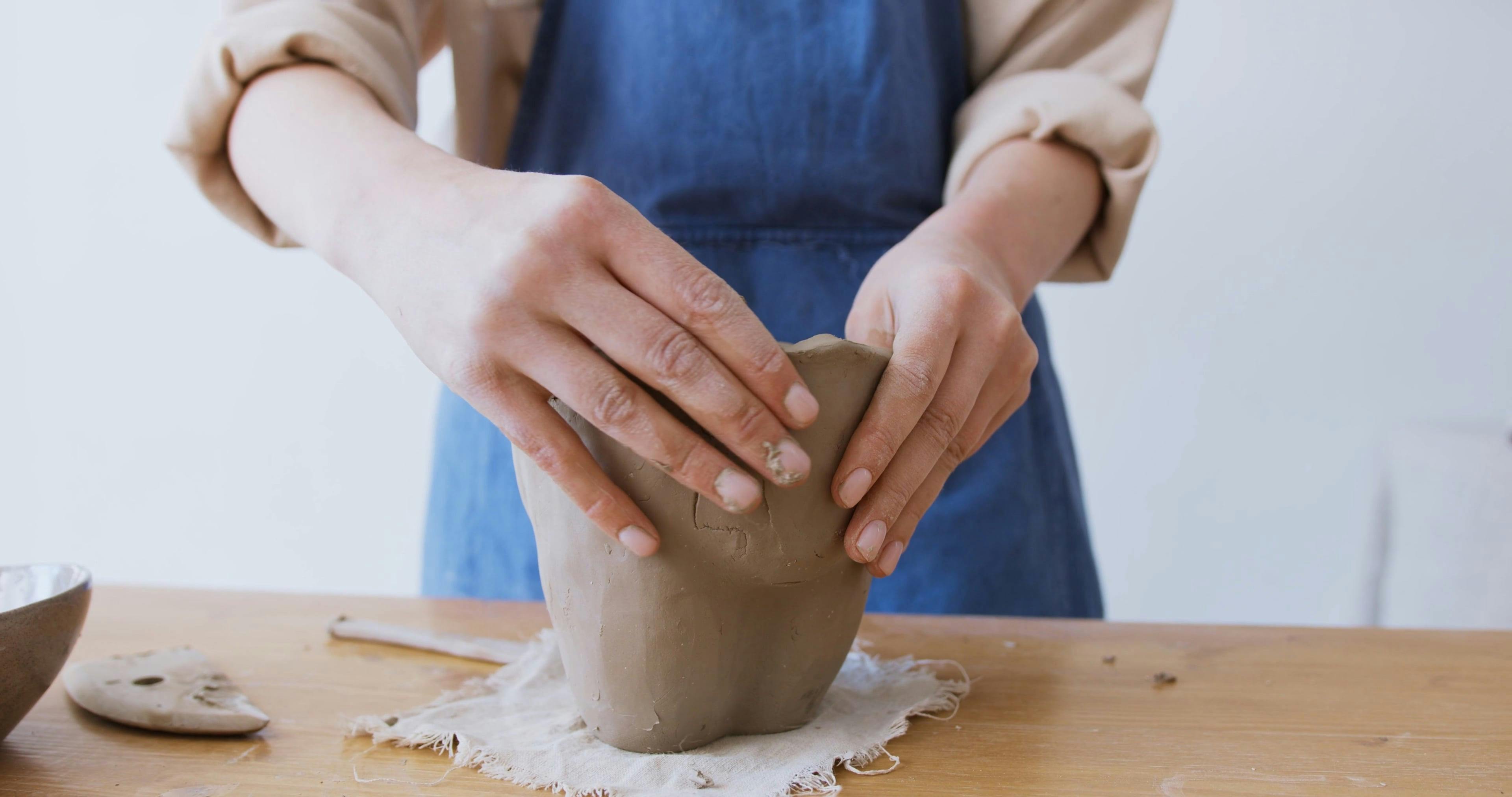 A Person Molding a Clay Free Stock Video Footage, Royalty-Free 4K & HD ...