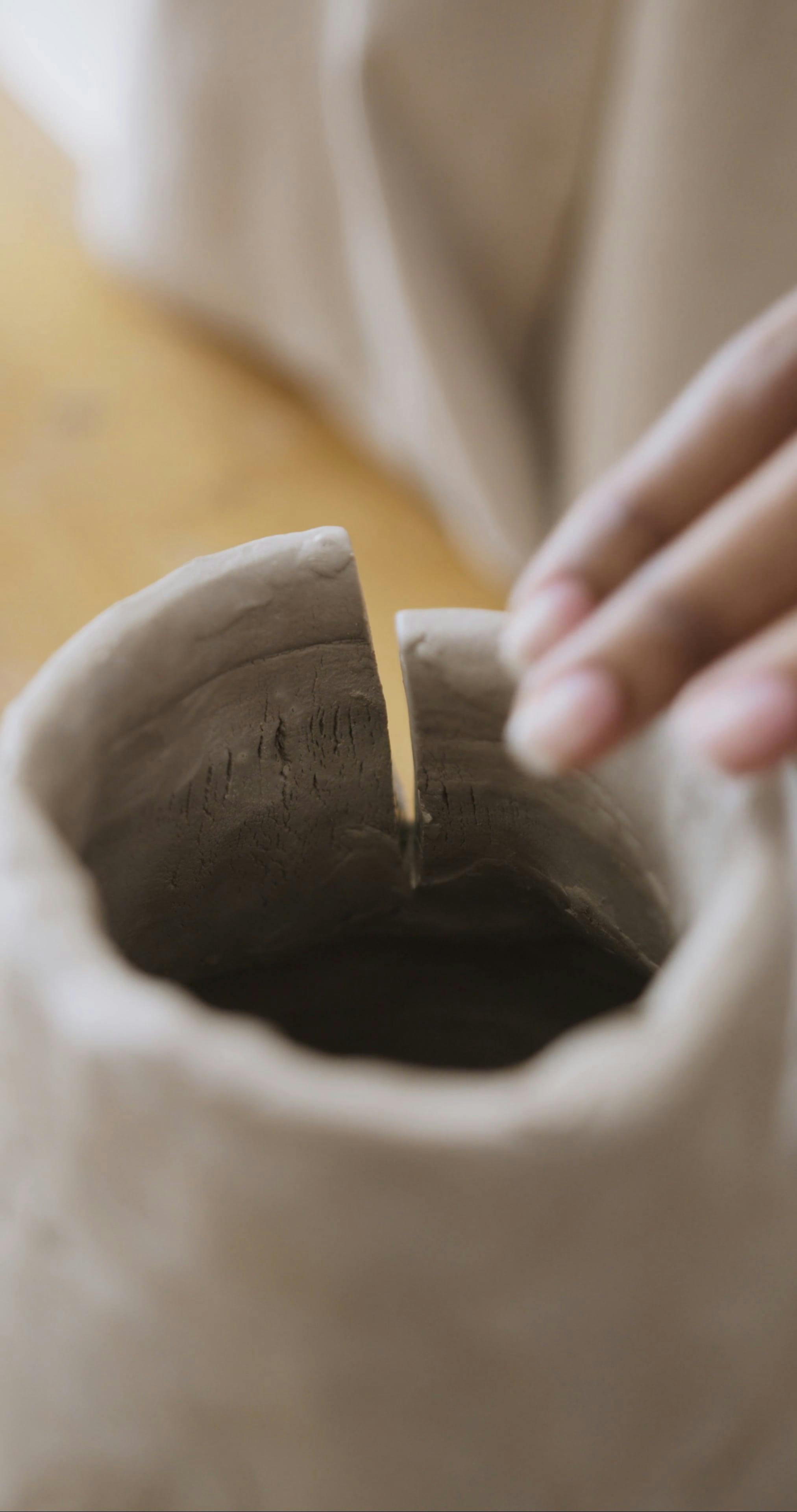 Close-Up Video of a Person Doing Clay Pottery · Free Stock Video