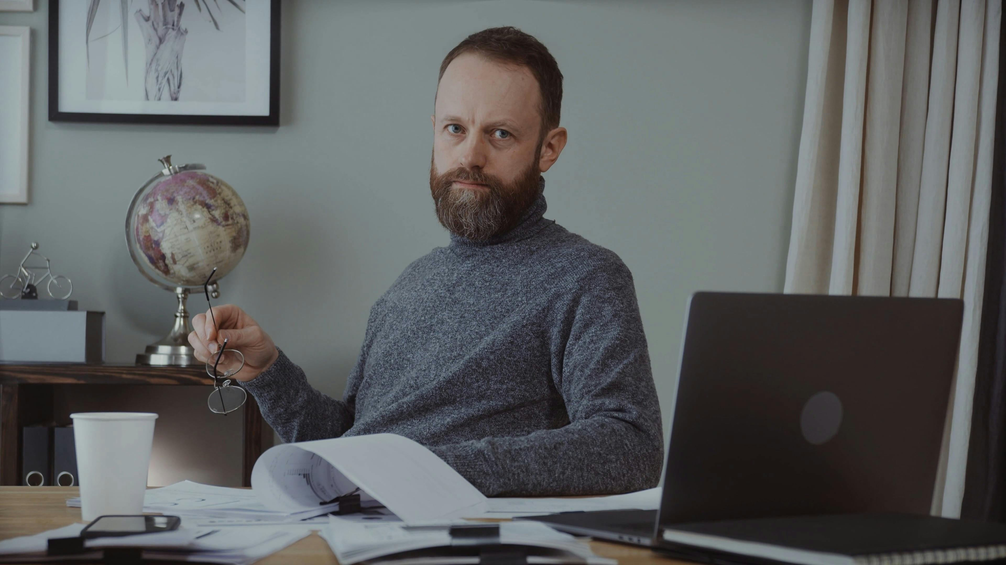 Man on Work Desk Free Stock Video Footage, Royalty-Free 4K & HD Video Clip