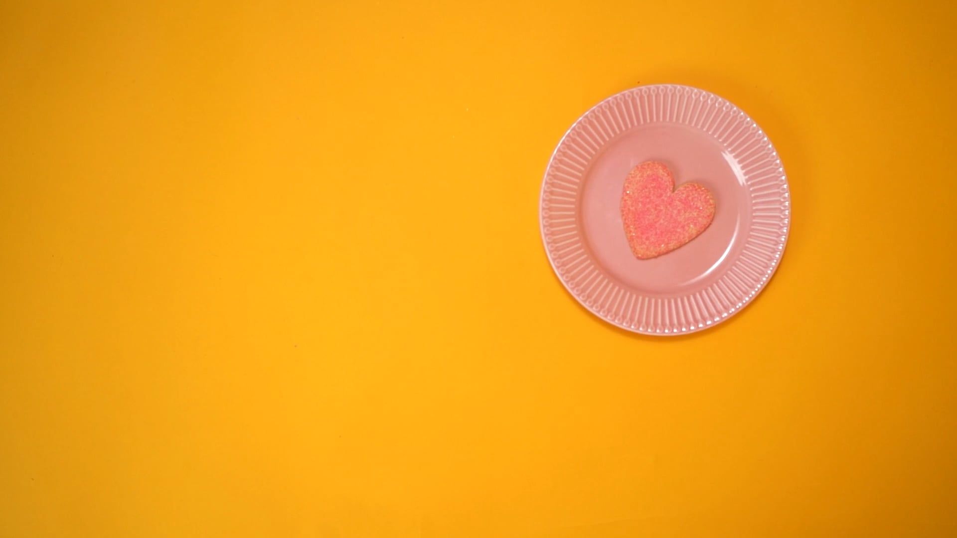 Pink Heart Shaped Cake on Paper Plate Free Stock Video Footage, Royalty ...