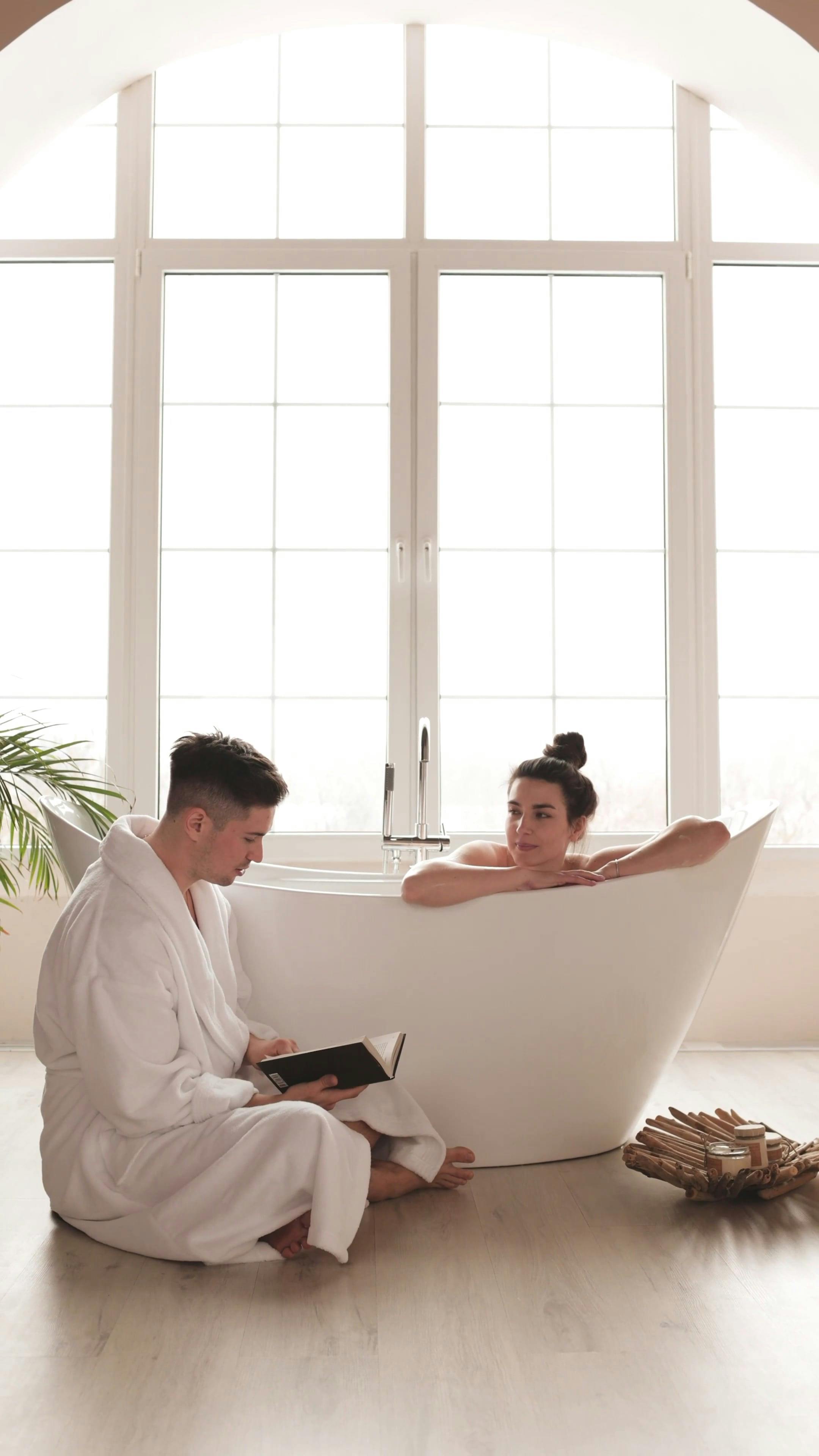 Couple kissing in bathroom Free Stock Video Footage, Royalty-Free 4K ...