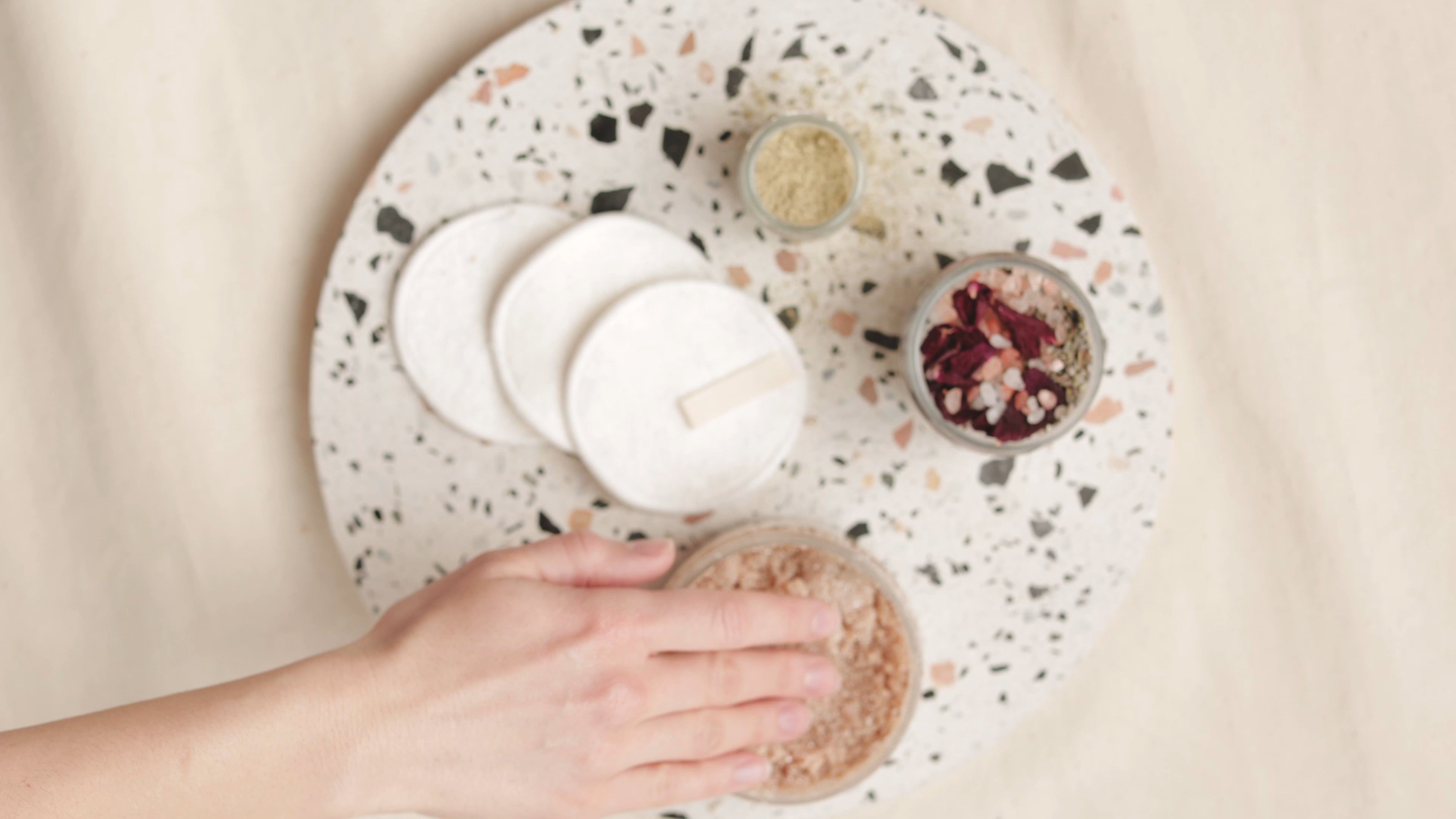 A Person Applying Scrub on Her Hands · Free Stock Video