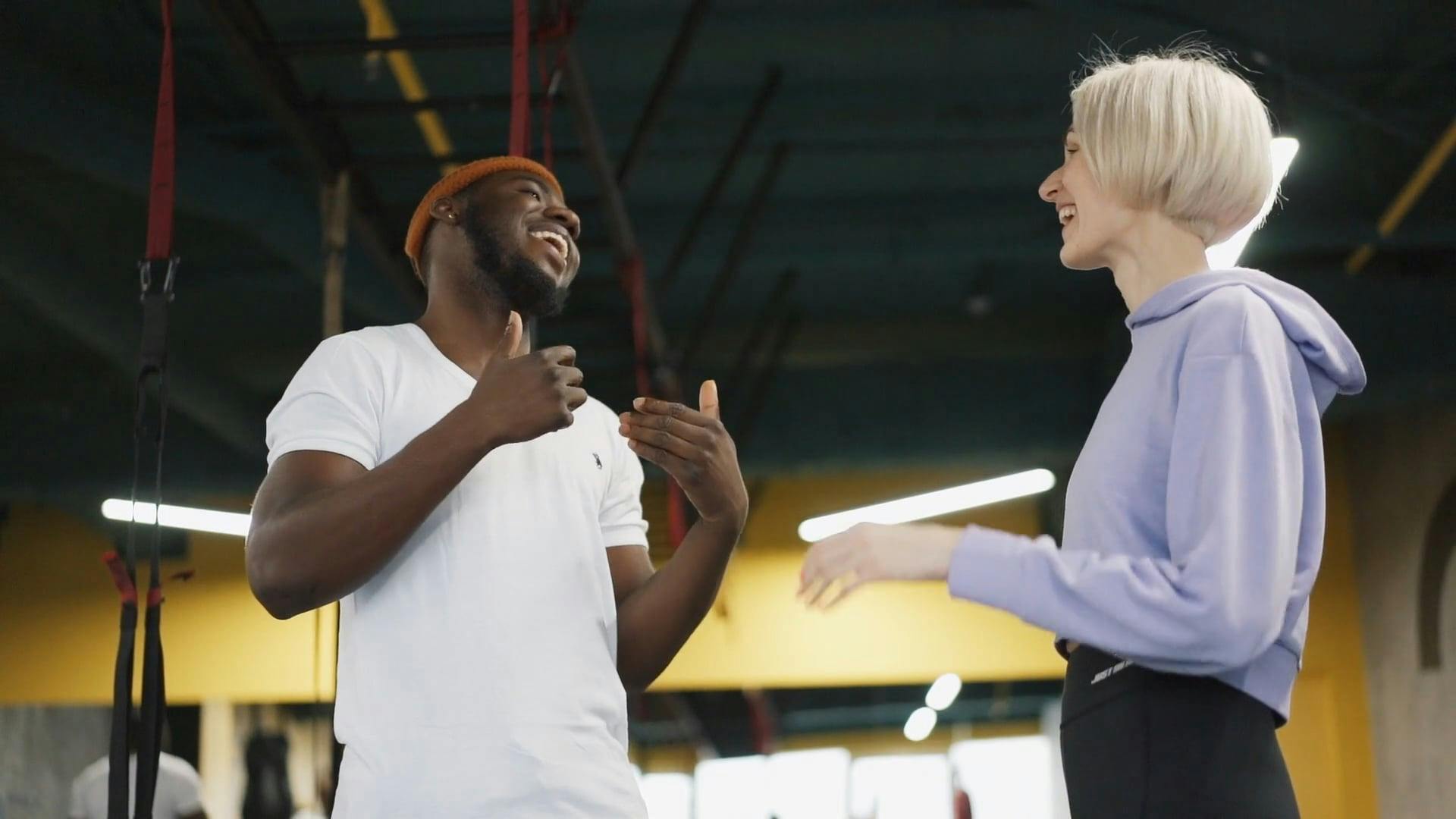 A Man And Woman High Fiving In Agreement Free Stock Video Footage ...