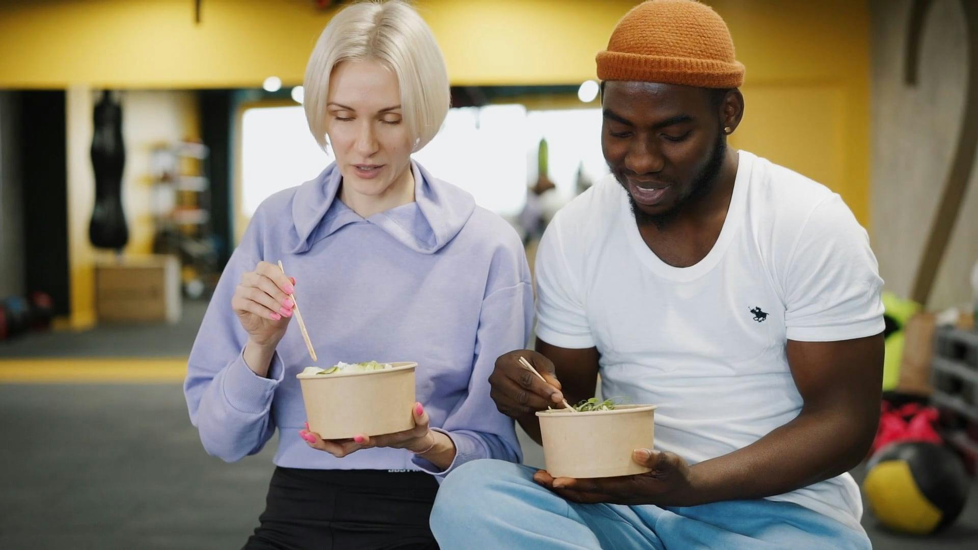 A Man Eating Healthy Food · Free Stock Video