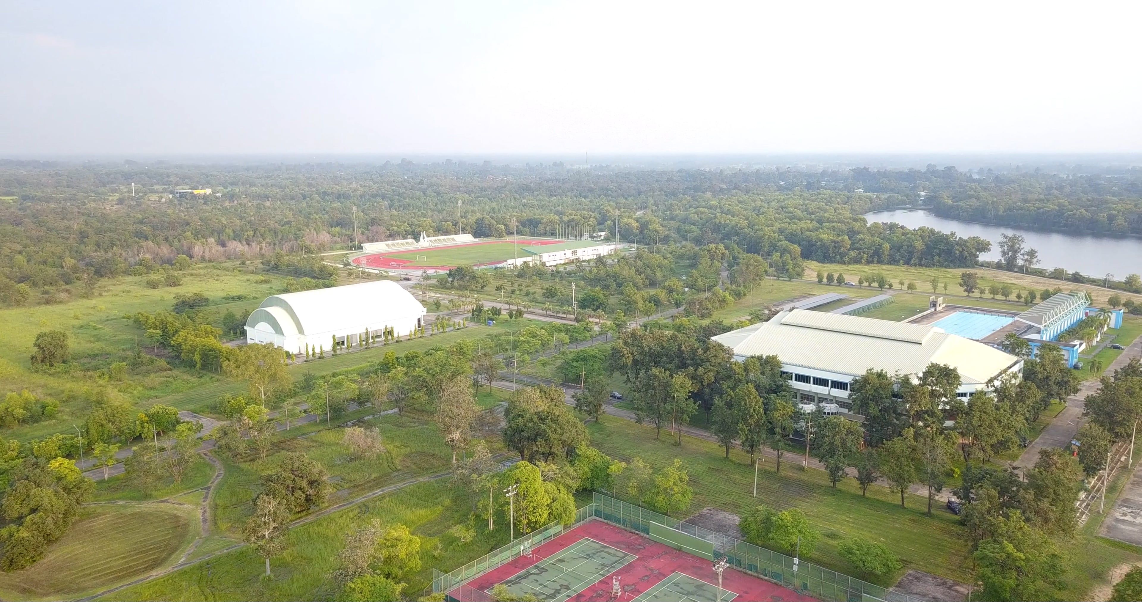 Aerial Footage of a Sports Complex Free Stock Video Footage, Royalty ...
