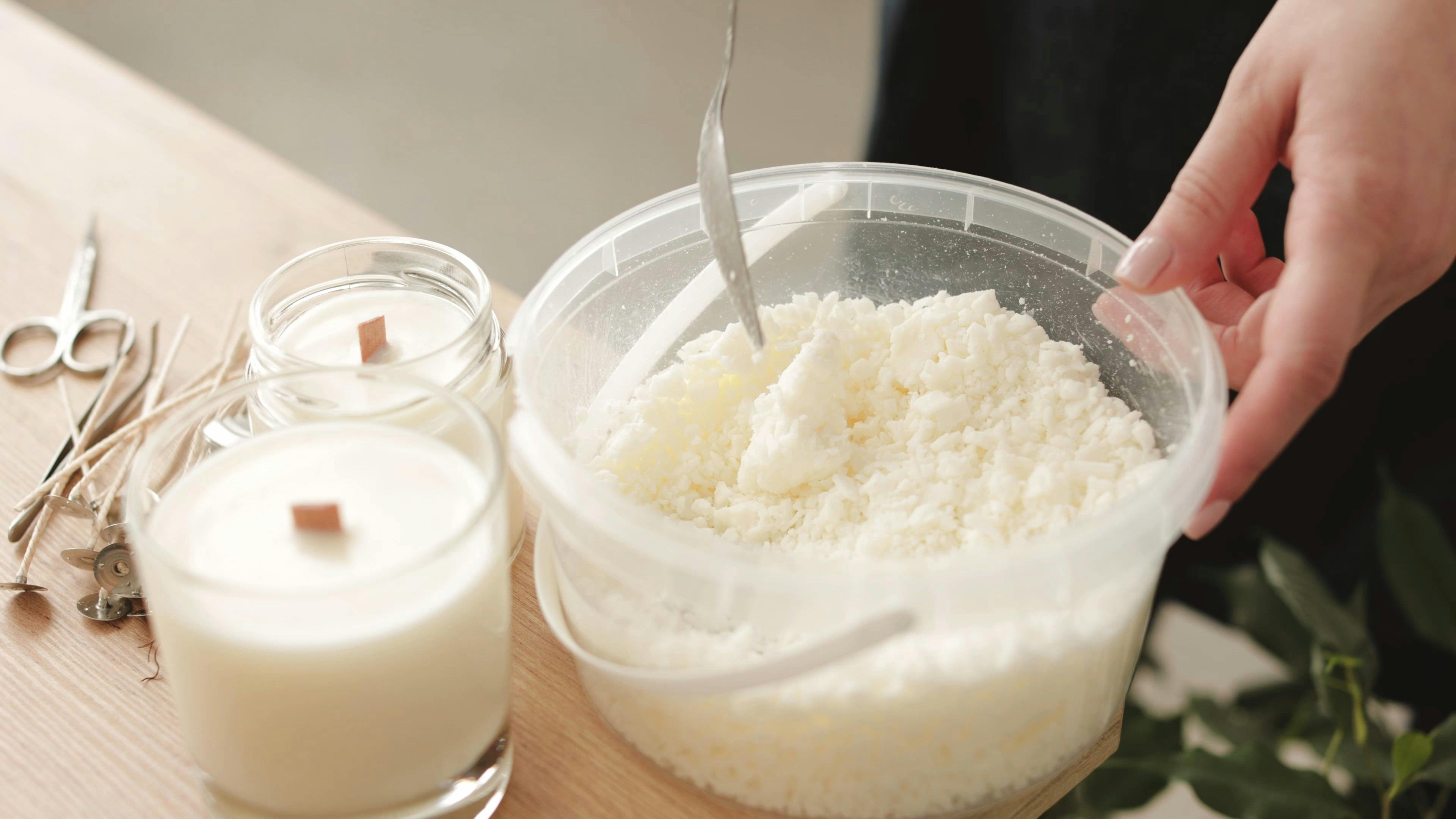 Person Placing Wick in Candle Wax Free Stock Video Footage, Royalty ...