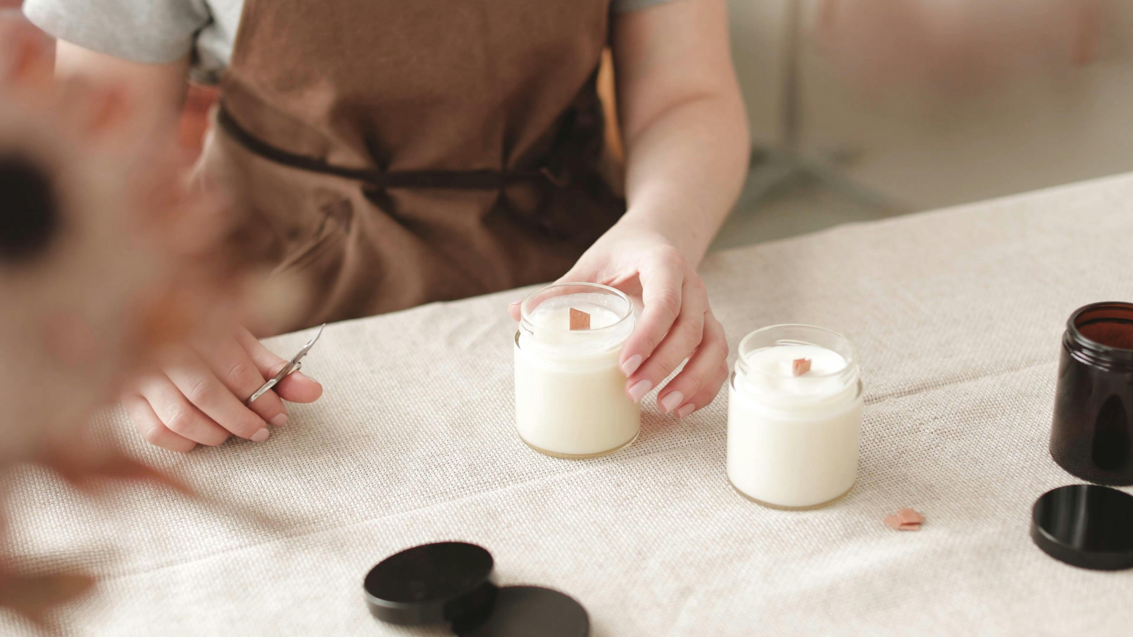 A Close-Up Video of a Person Mixing Candle Wax Free Stock Video Footage ...