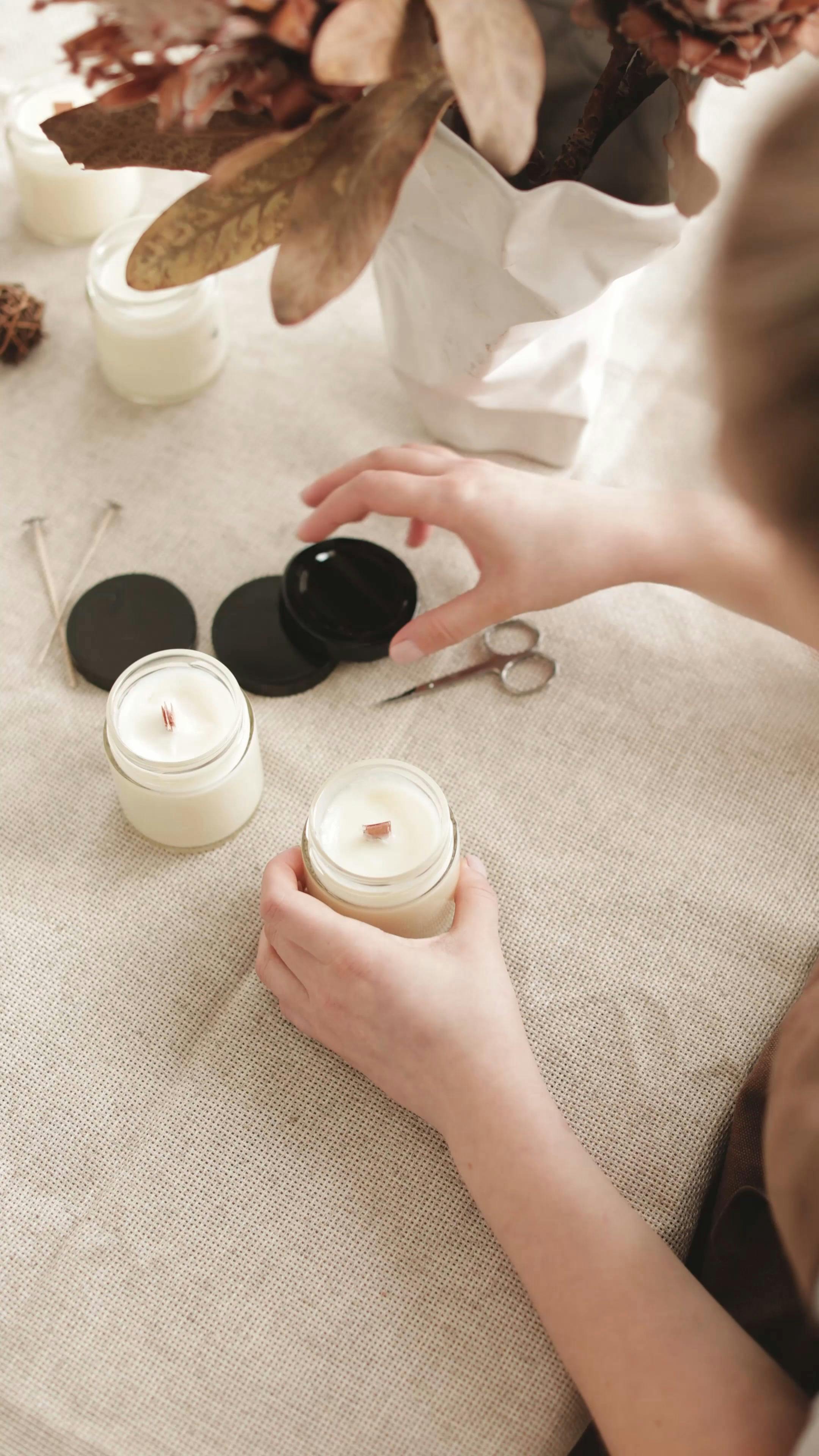Person Closing A Pot With Candle · Free Stock Video
