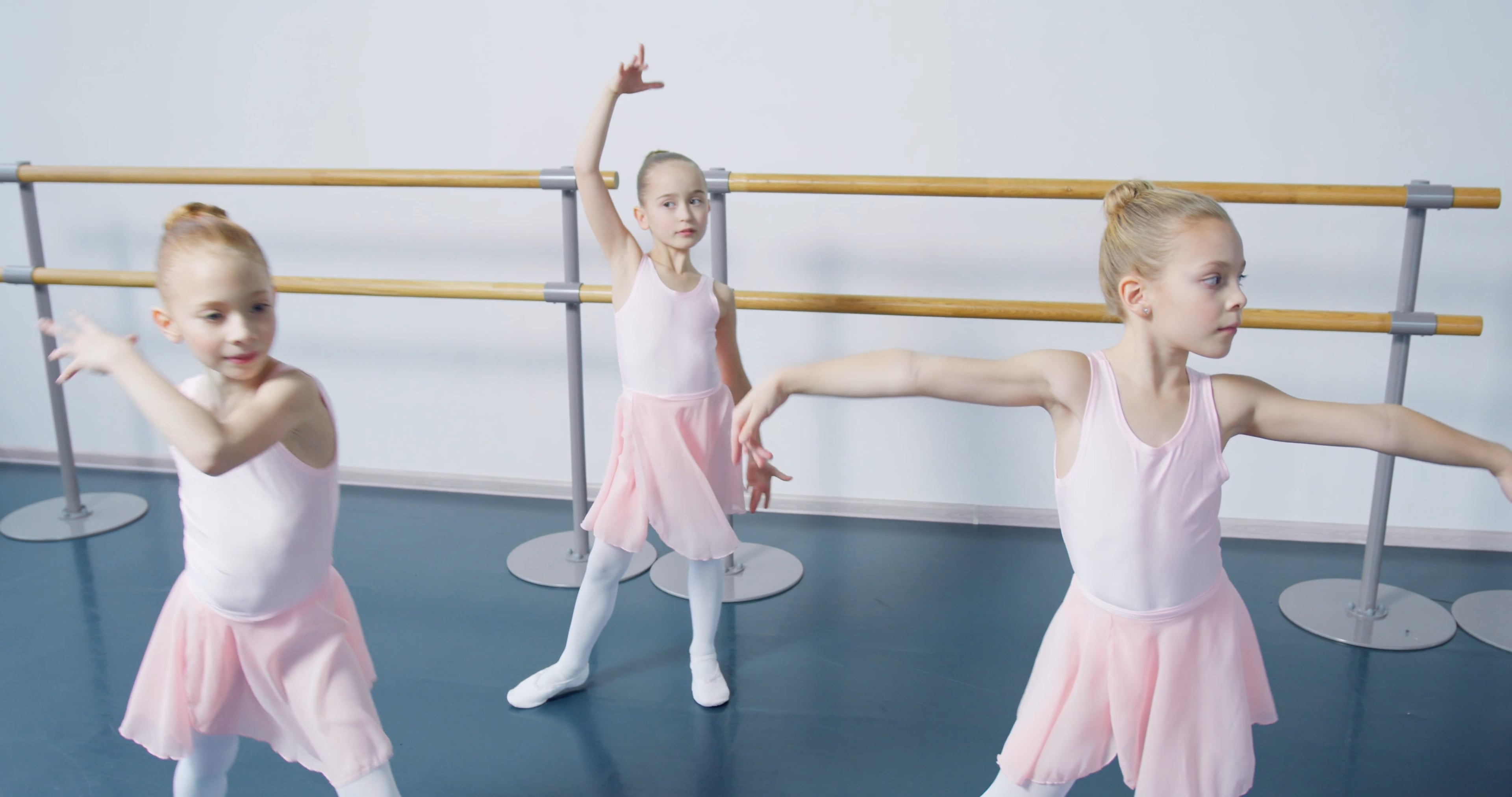 Three Ballerina Girl Dancing Gracefully Free Stock Video Footage ...