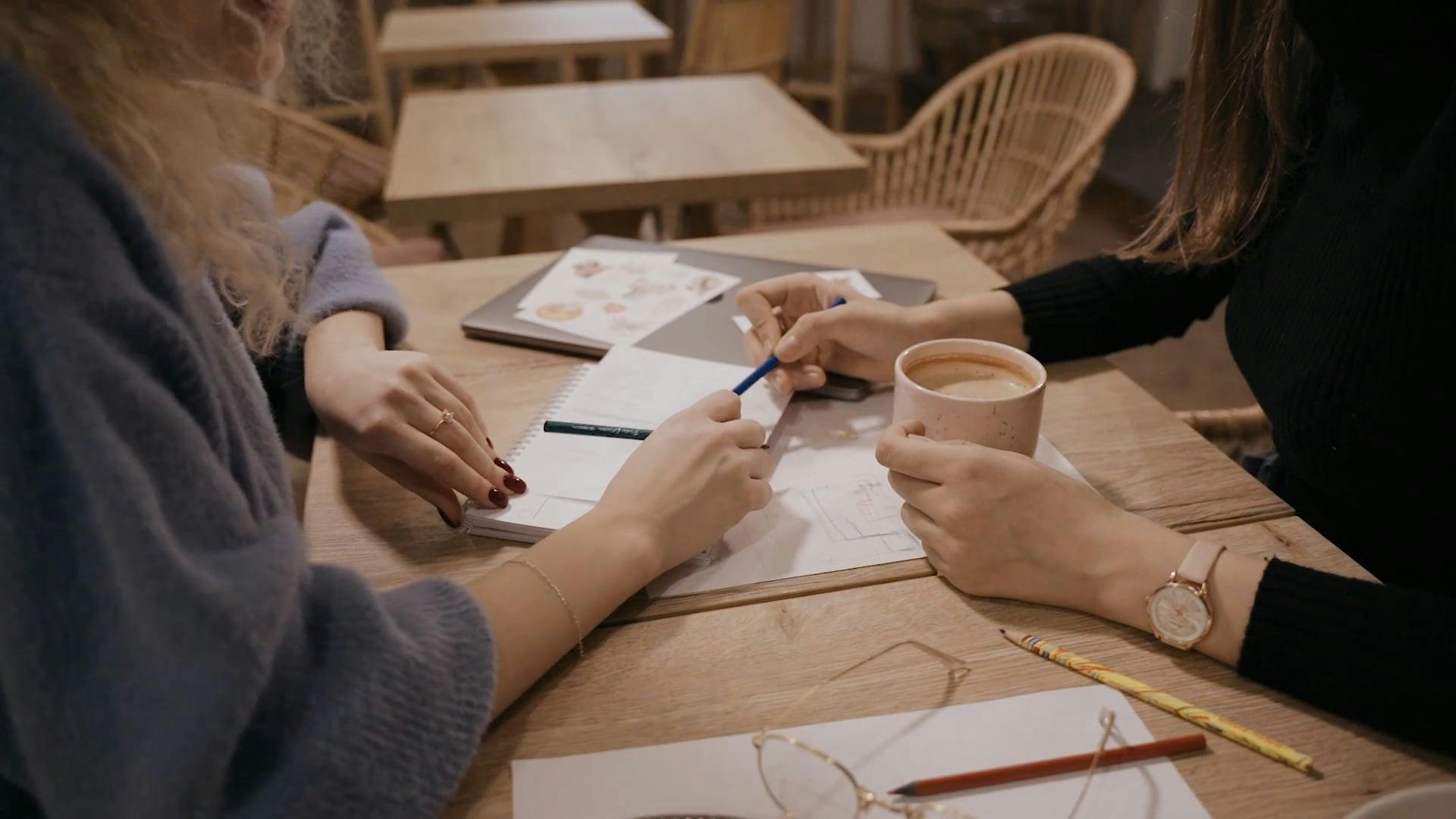 Women Drawing on Paper Free Stock Video Footage, Royalty-Free 4K & HD ...