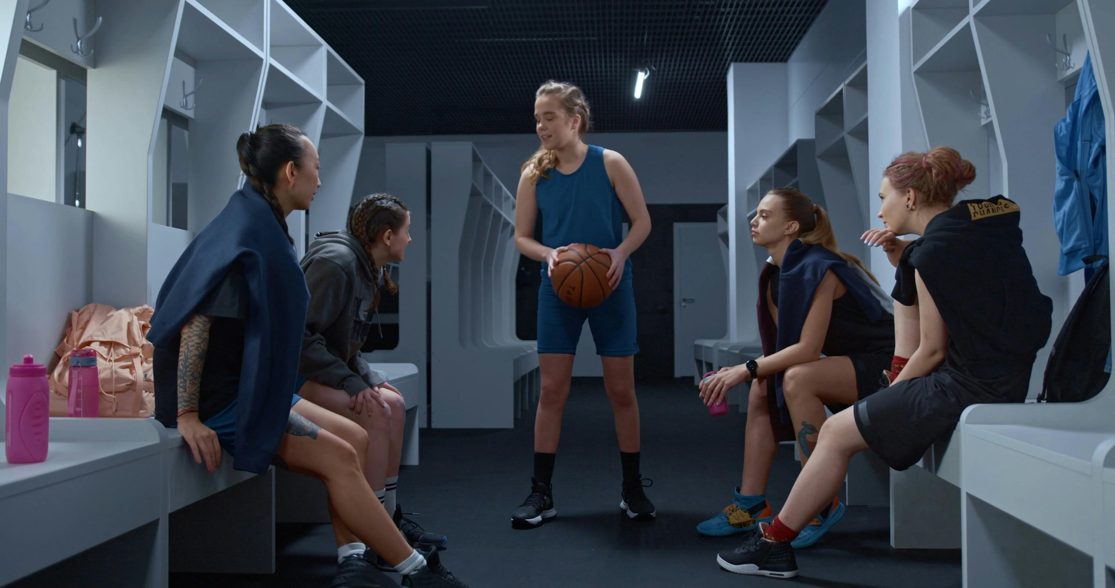 Basketball Players Talking In The Locker Room Free Stock Video Footage ...