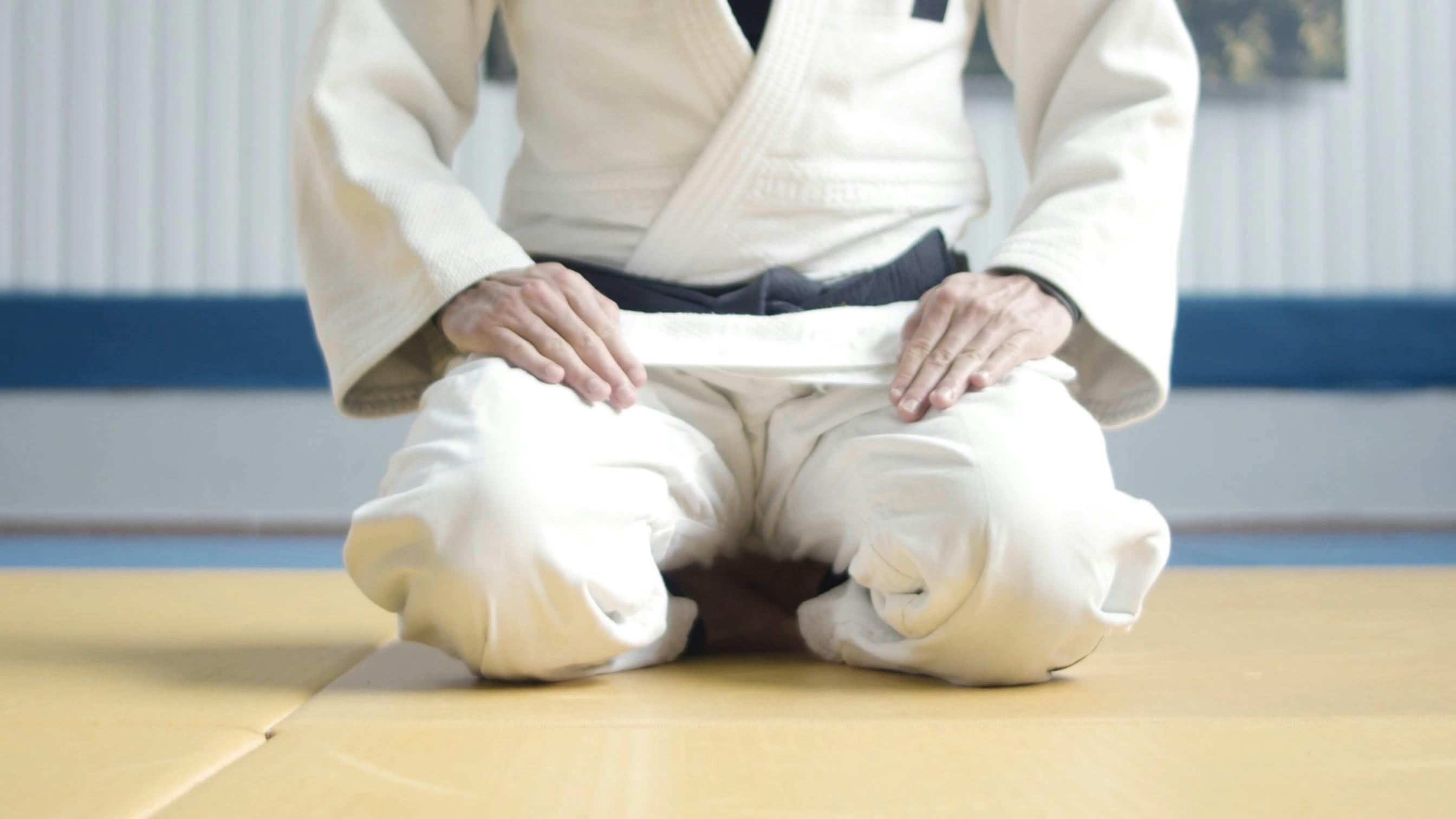 Male Judo Athlete Bowing on Tatami Free Stock Video Footage, Royalty ...