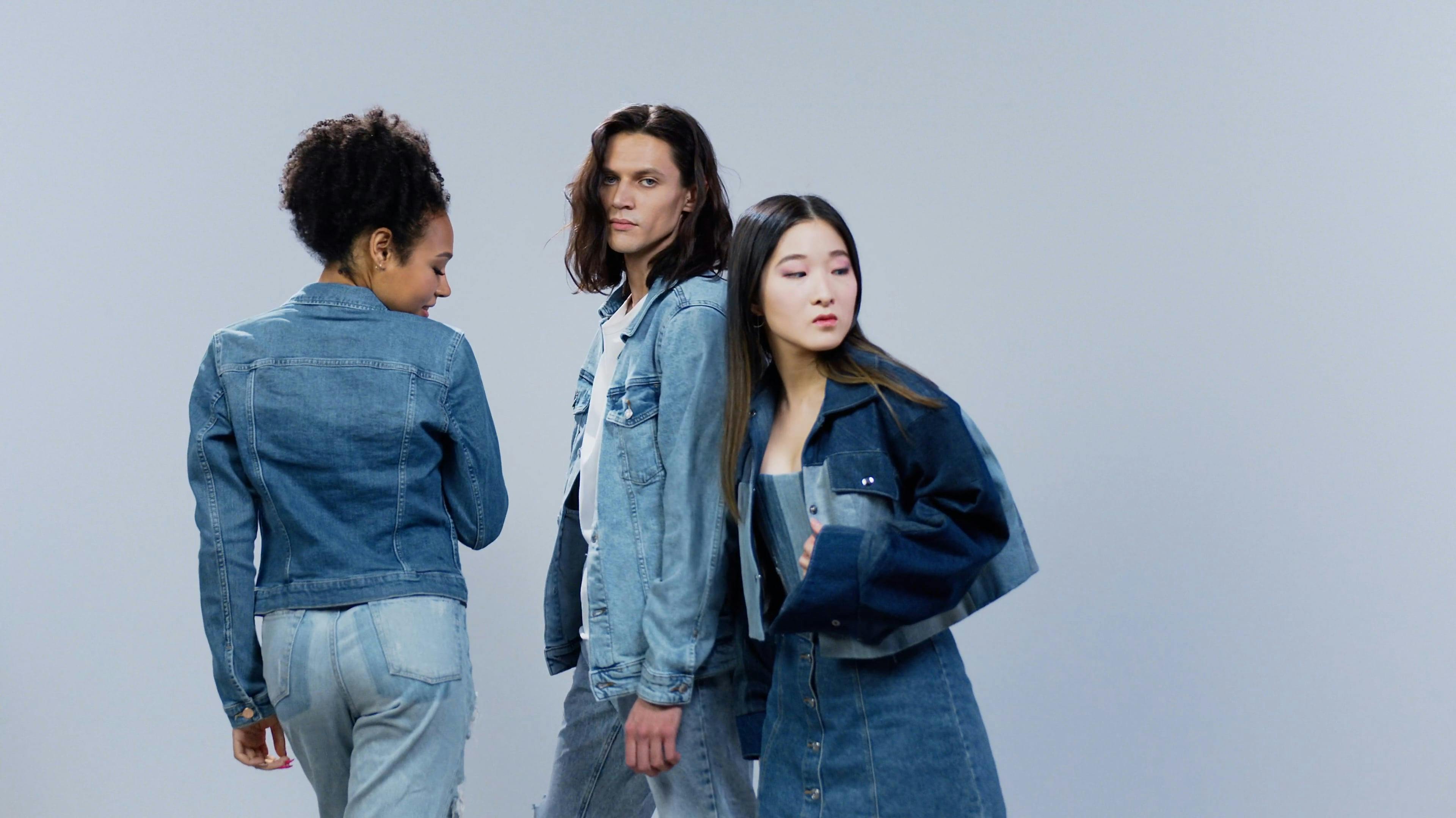 People wearing Denim Jacket while Posing Free Stock Video Footage ...