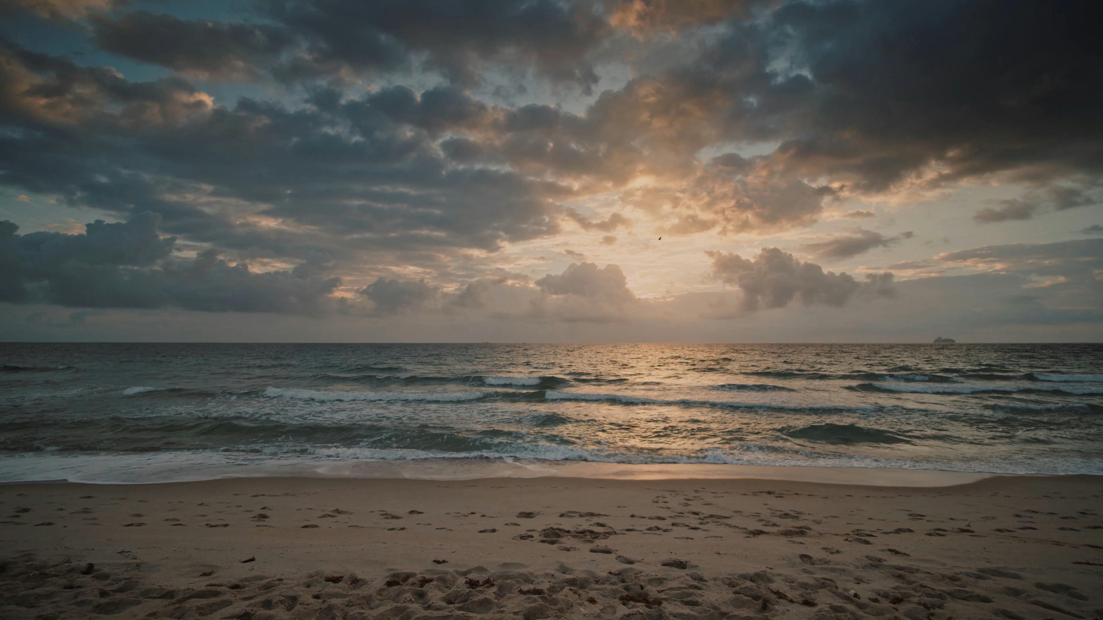Waves Hitting The Beach Shore Free Stock Video Footage, Royalty-Free 4K ...