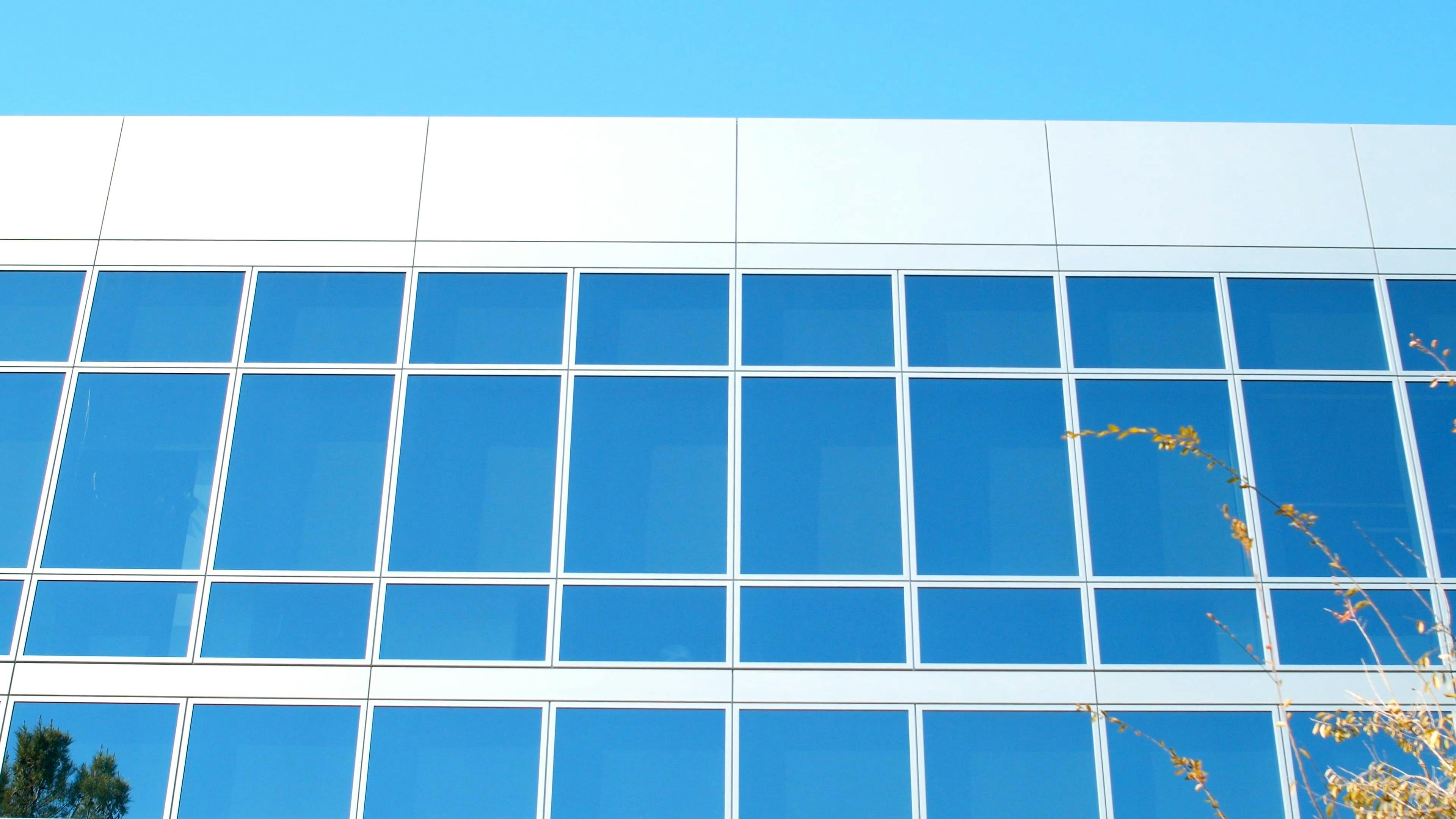 Glass Panel Windows On A Building Exterior · Free Stock Video