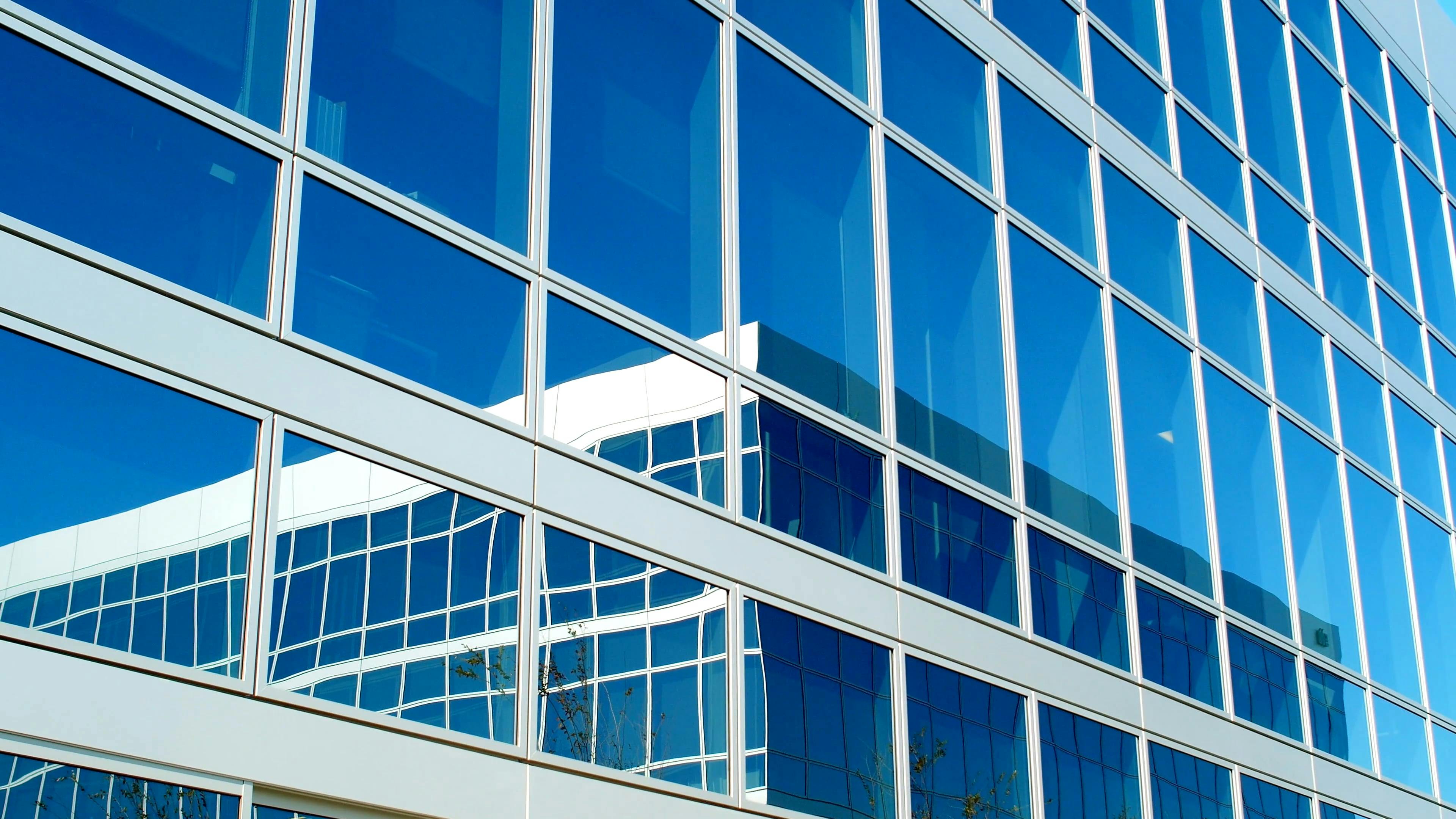Glass Panel Windows On A Building Exterior · Free Stock Video