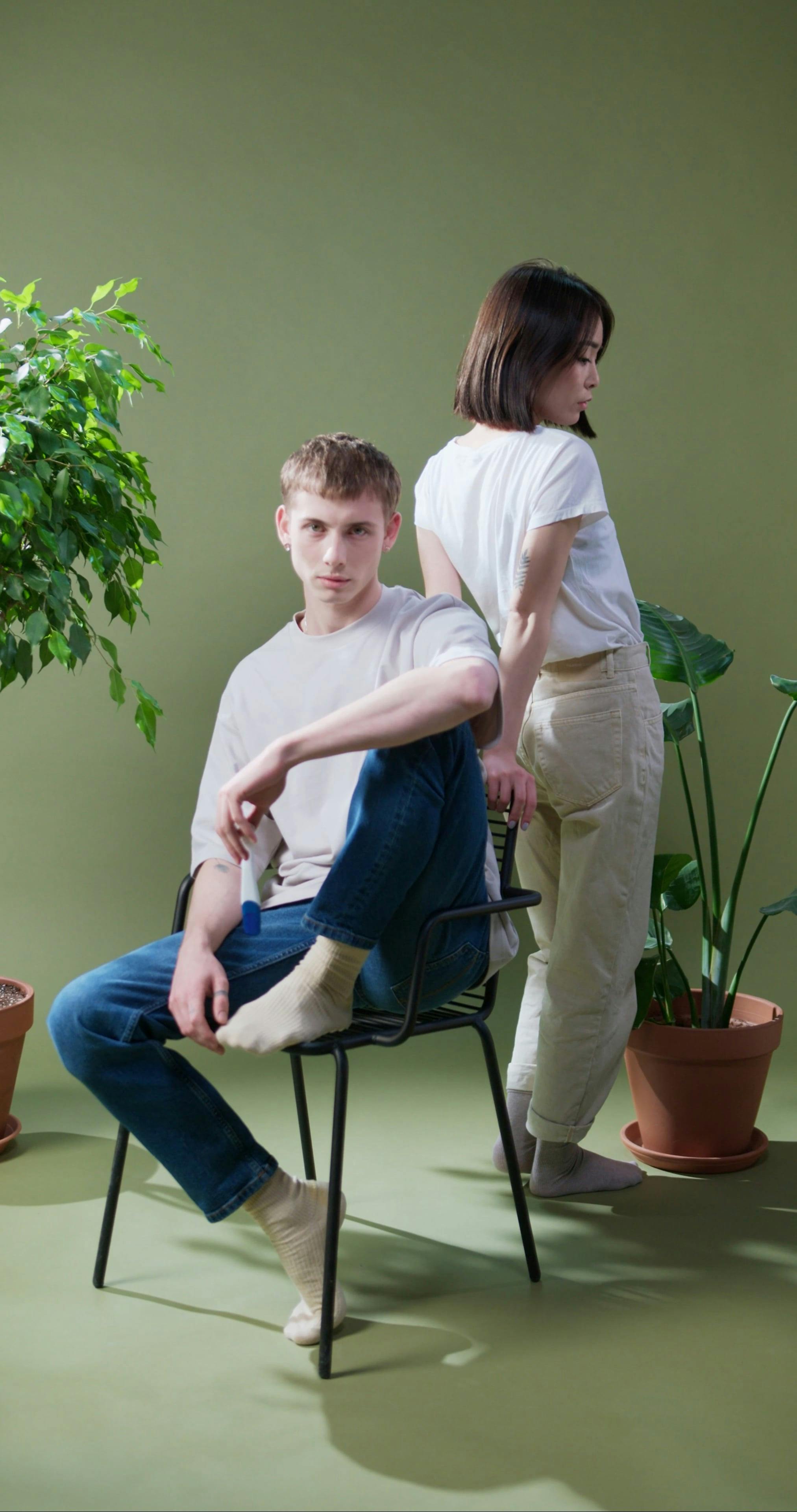 A Man and a Woman in Back to Back Position Free Stock Video Footage ...