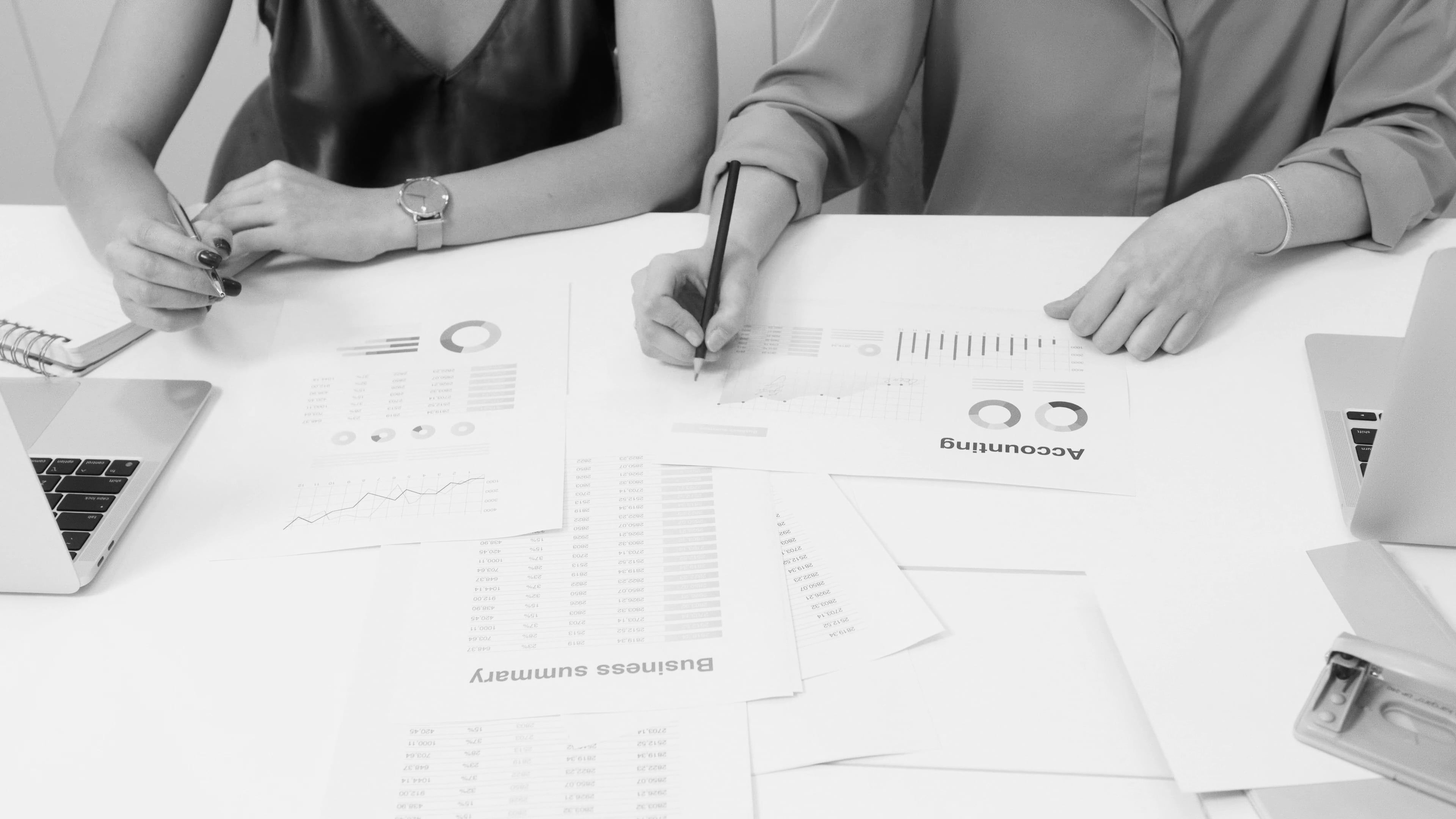 People Working with Accounting Documents · Free Stock Video