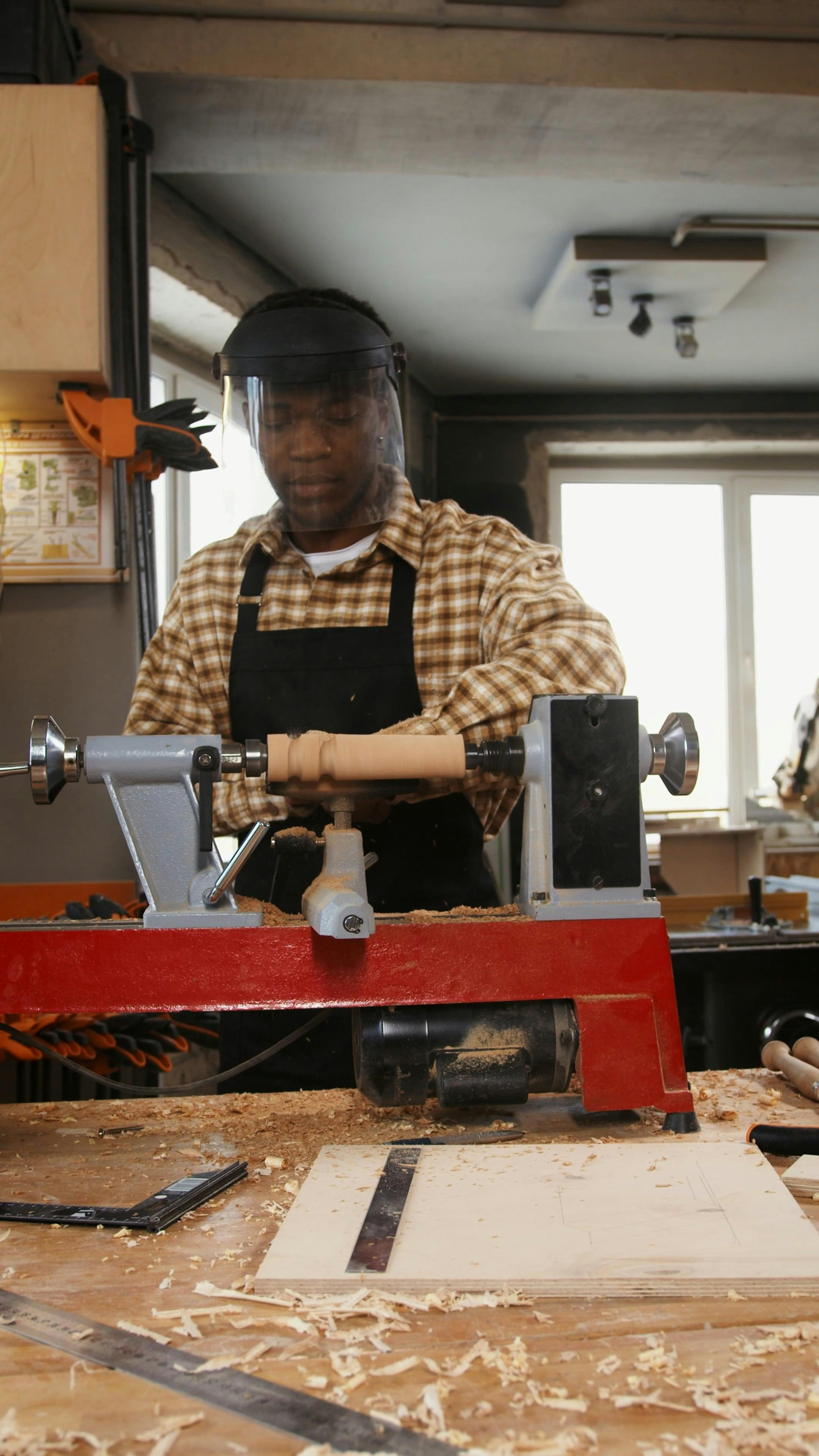 A Man Using Chisel · Free Stock Video