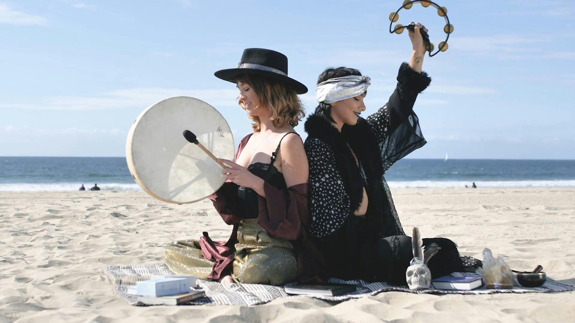Women Doing a Ritual on the Beach Free Stock Video Footage, Royalty ...