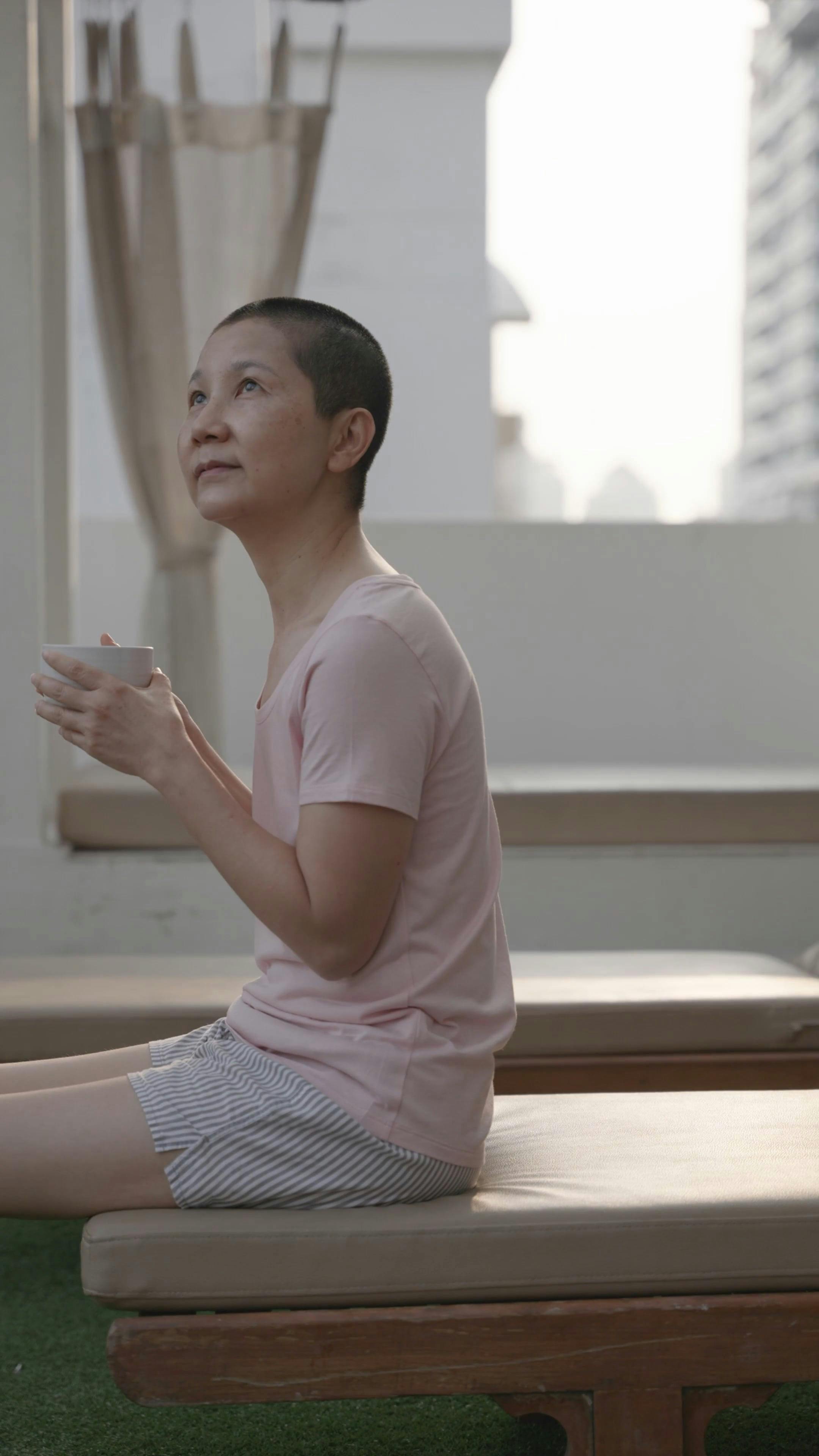 A Woman Drinking a Coffee · Free Stock Video