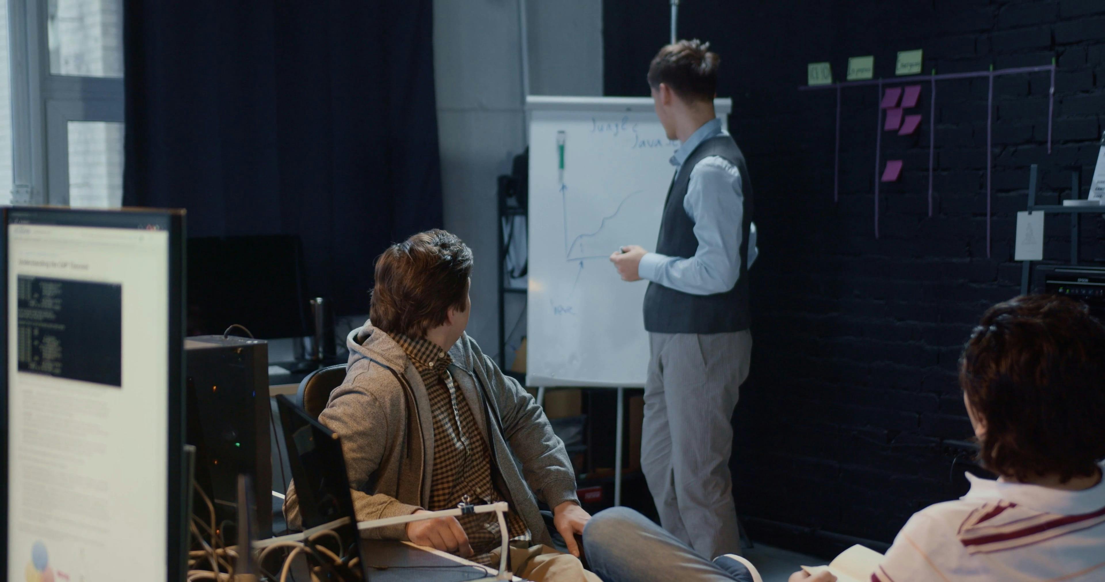 People in a Meeting Discussing a Graph Free Stock Video Footage ...