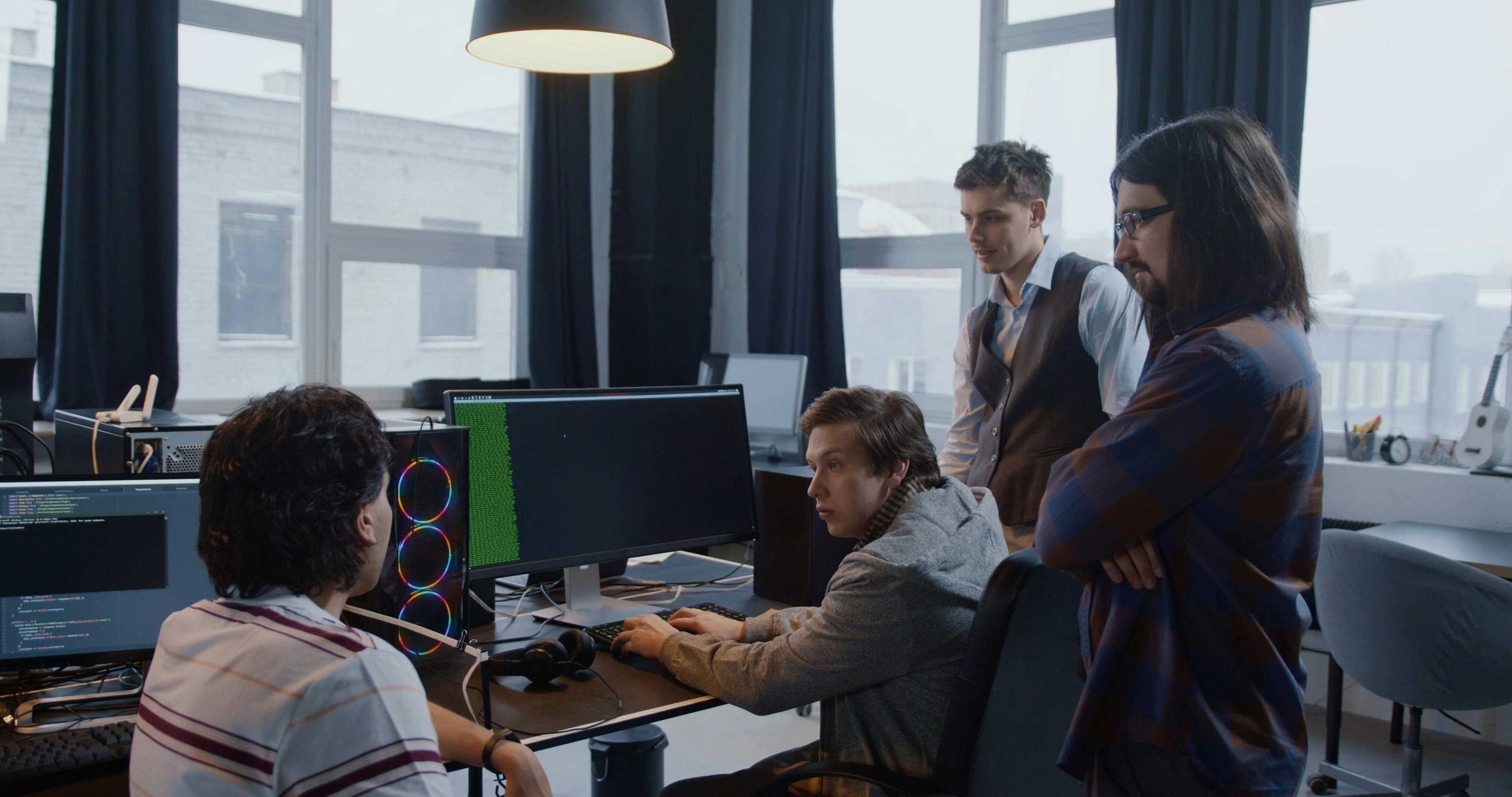 Men Watching the Coder Working Free Stock Video Footage, Royalty-Free ...