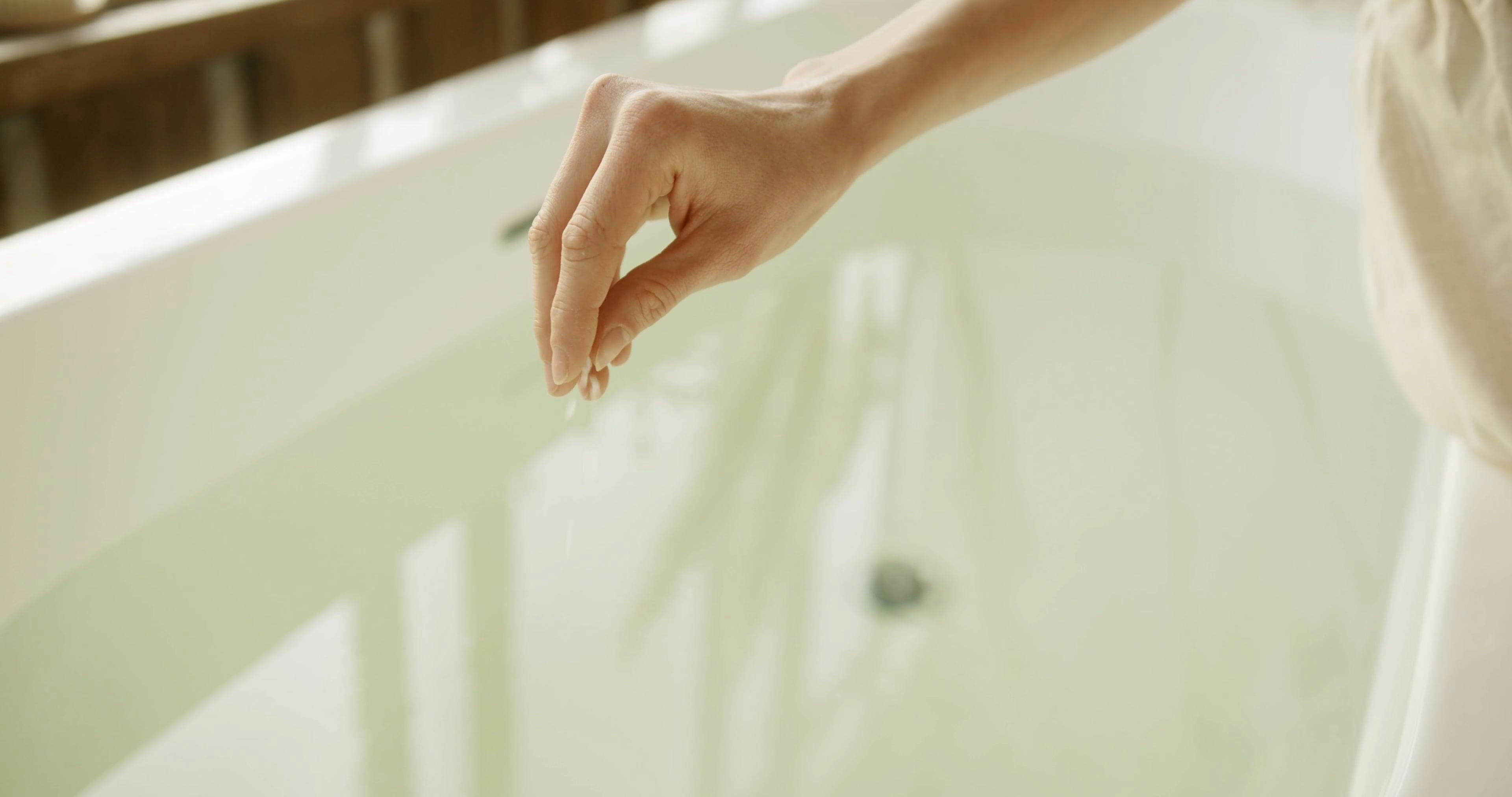 A Woman Dipping Her Face on a Bathtub Free Stock Video Footage, Royalty ...
