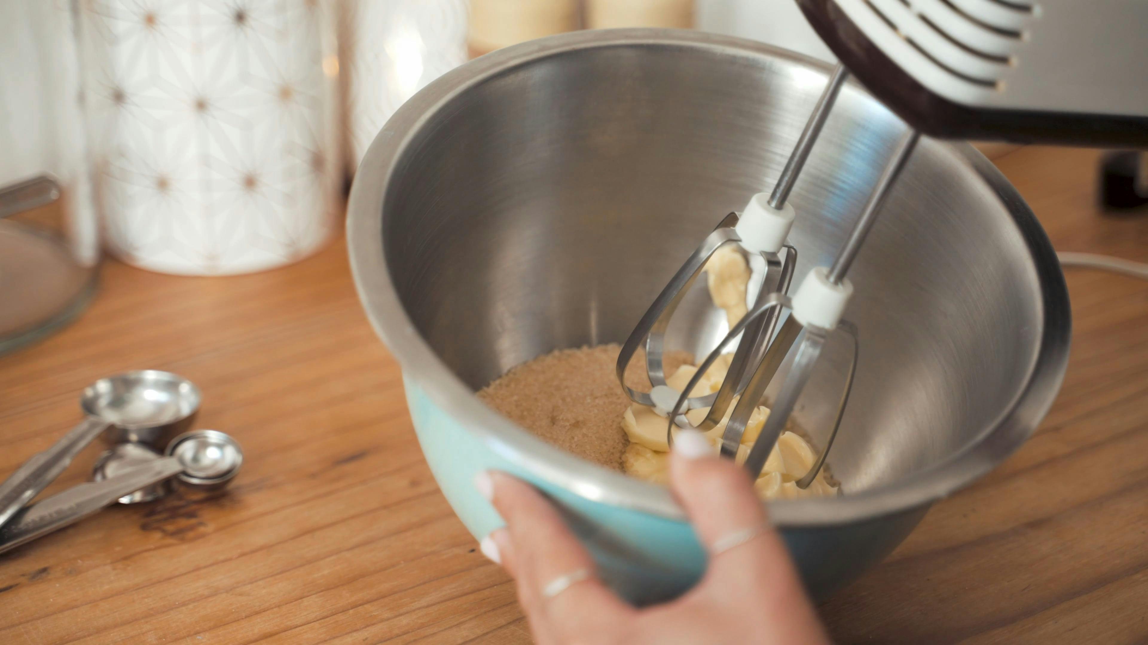 A Woman In The Process Of Baking In A Kitchen Free Stock Video Footage ...