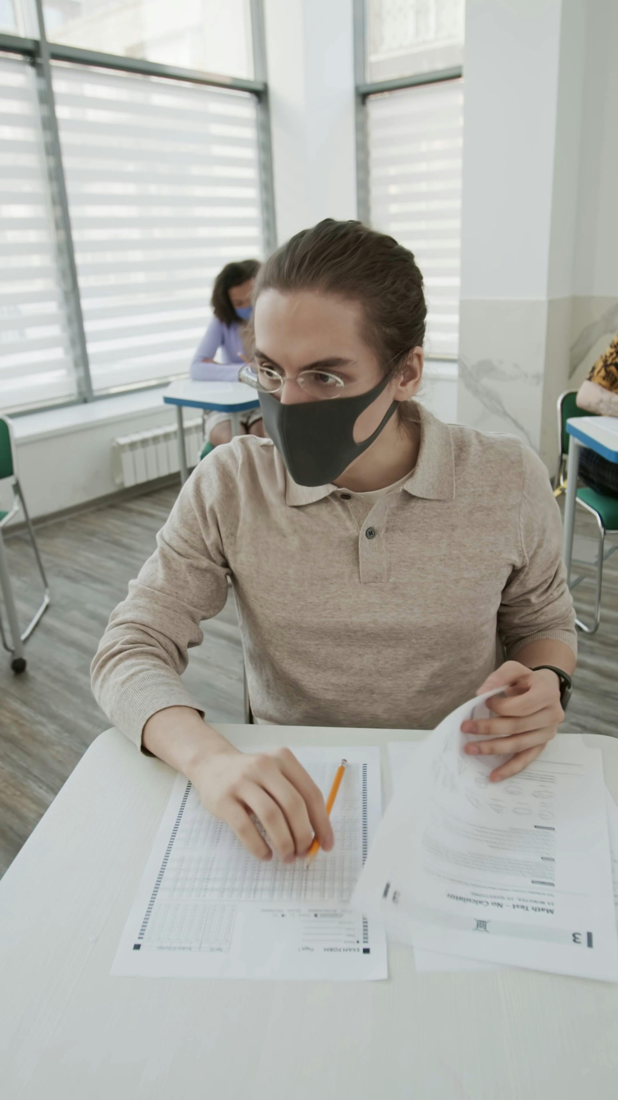 A Student Taking a Written Exam Free Stock Video Footage, Royalty-Free ...