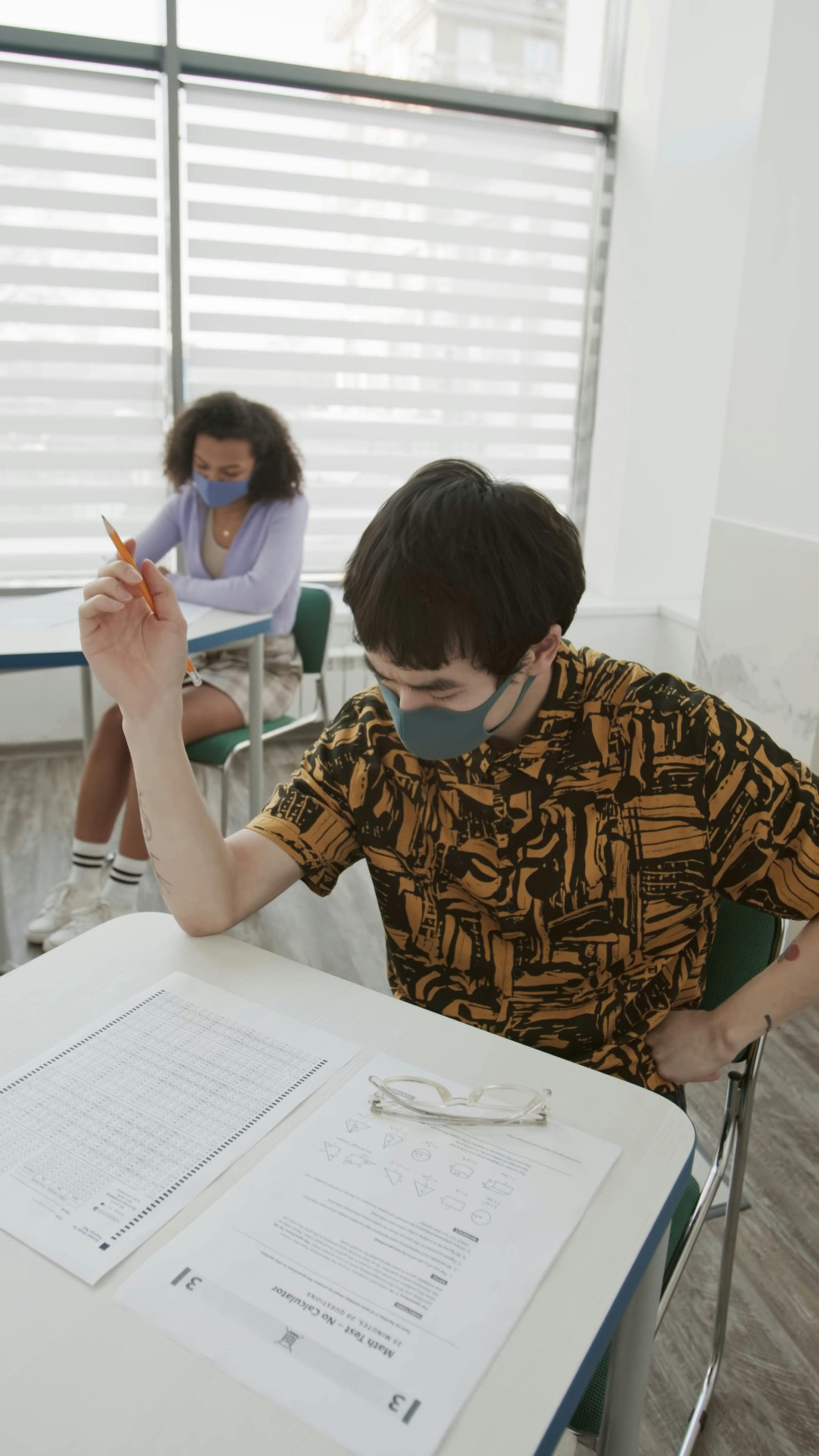 Student Taking Exam Inside Classroom Free Stock Video Footage, Royalty ...