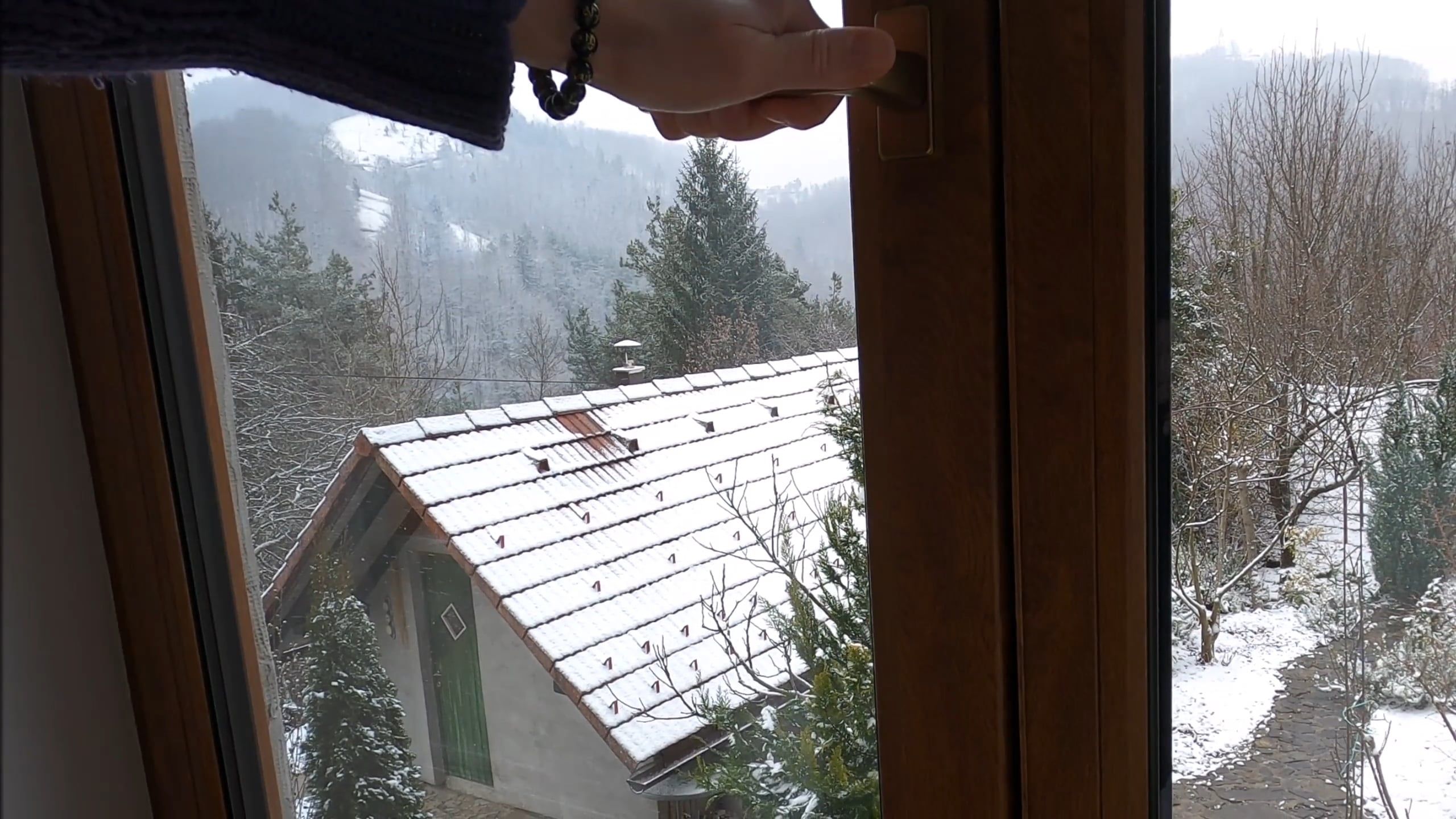 A Woman Opens then Leans out the Window Free Stock Video Footage ...