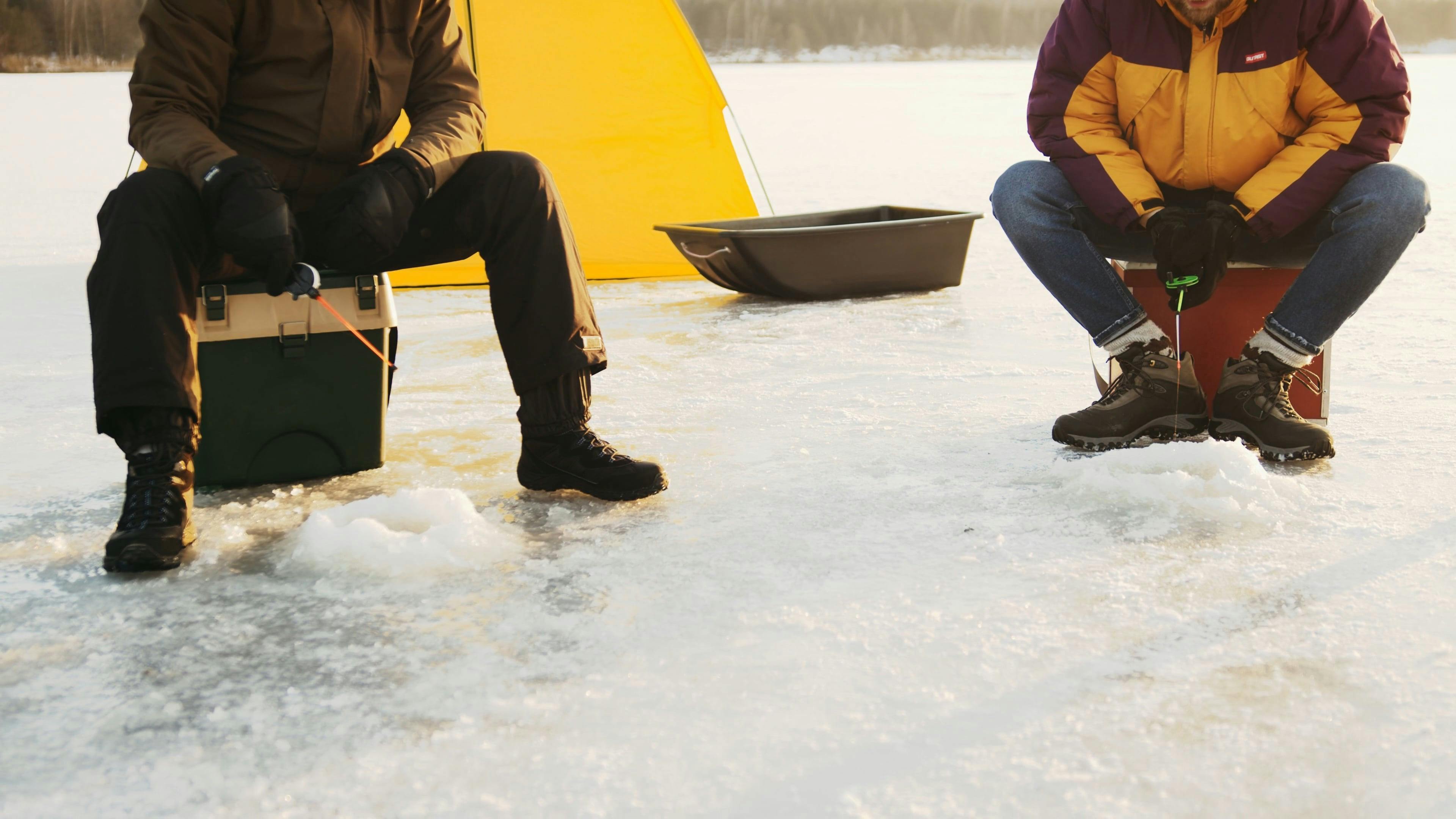 Men Ice Fishing Free Stock Video Footage, Royalty-Free 4K & HD Video Clip