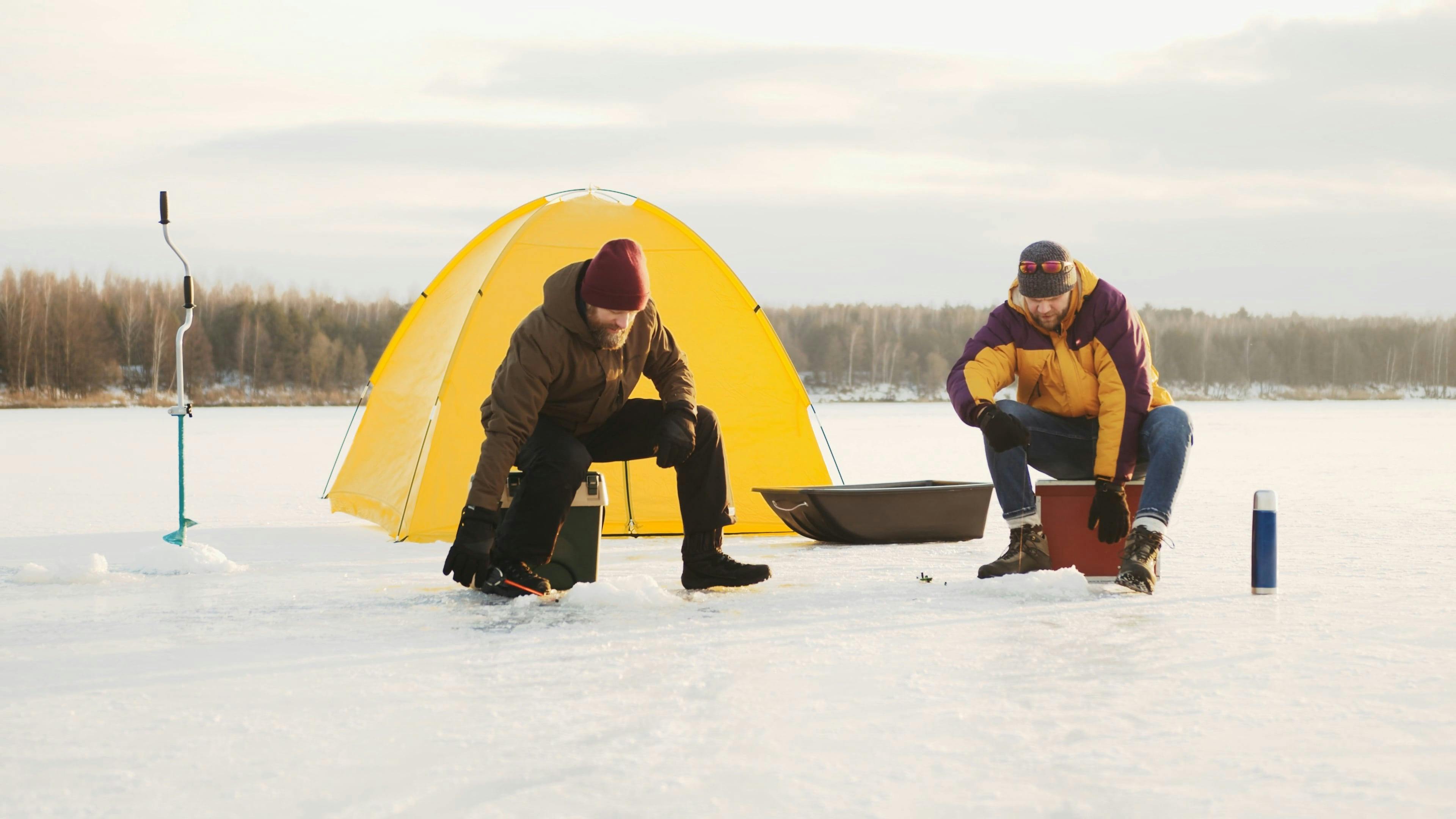 Two Men Ice Fishing Free Stock Video Footage, Royalty-Free 4K & HD ...