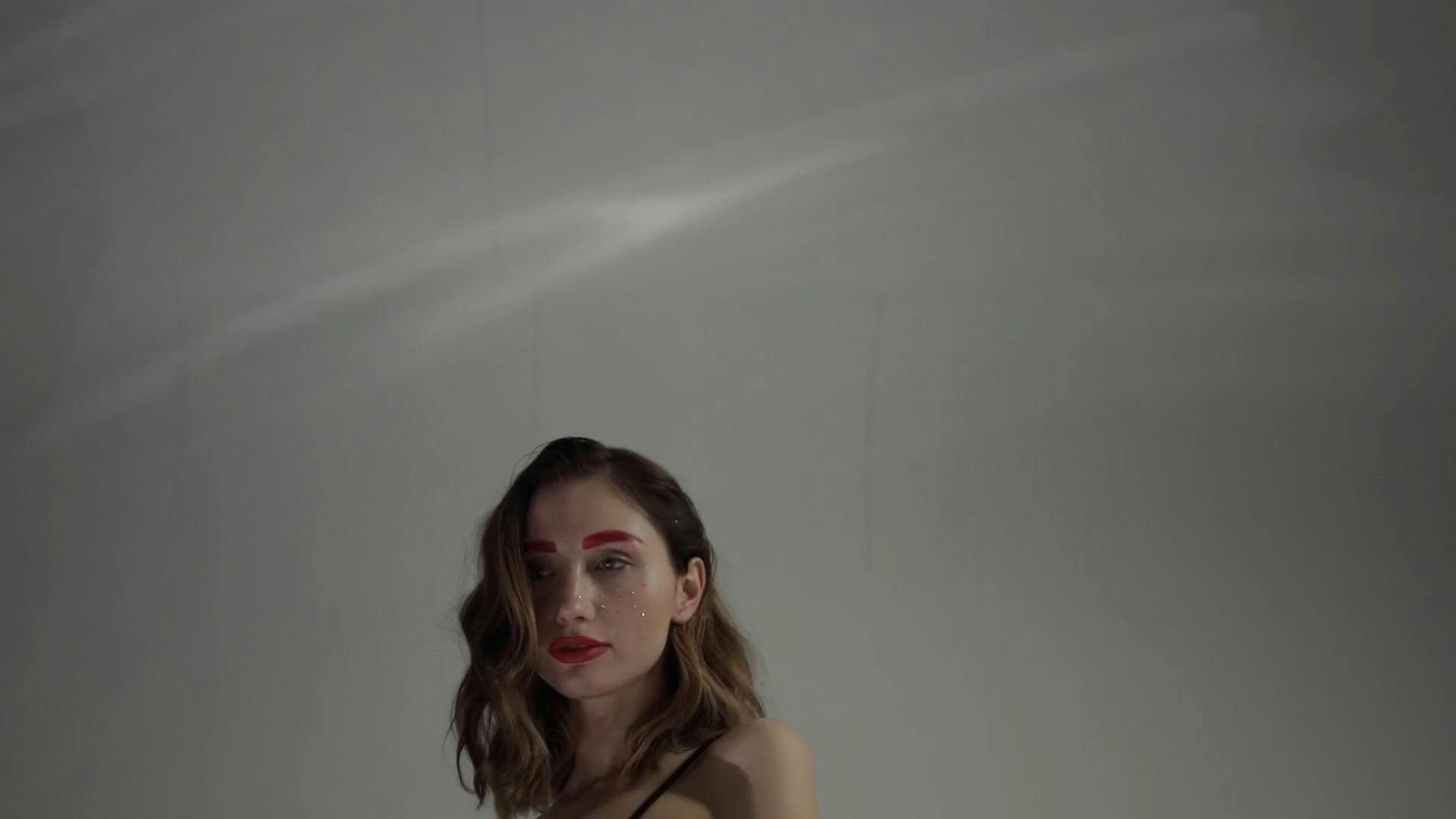 A Woman With Red Eyebrows Dancing Free Stock Video Footage, Royalty ...