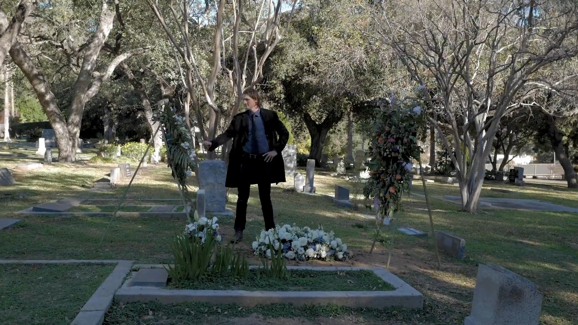 Man Kneeling at the Cemetery Free Stock Video Footage, Royalty-Free 4K ...