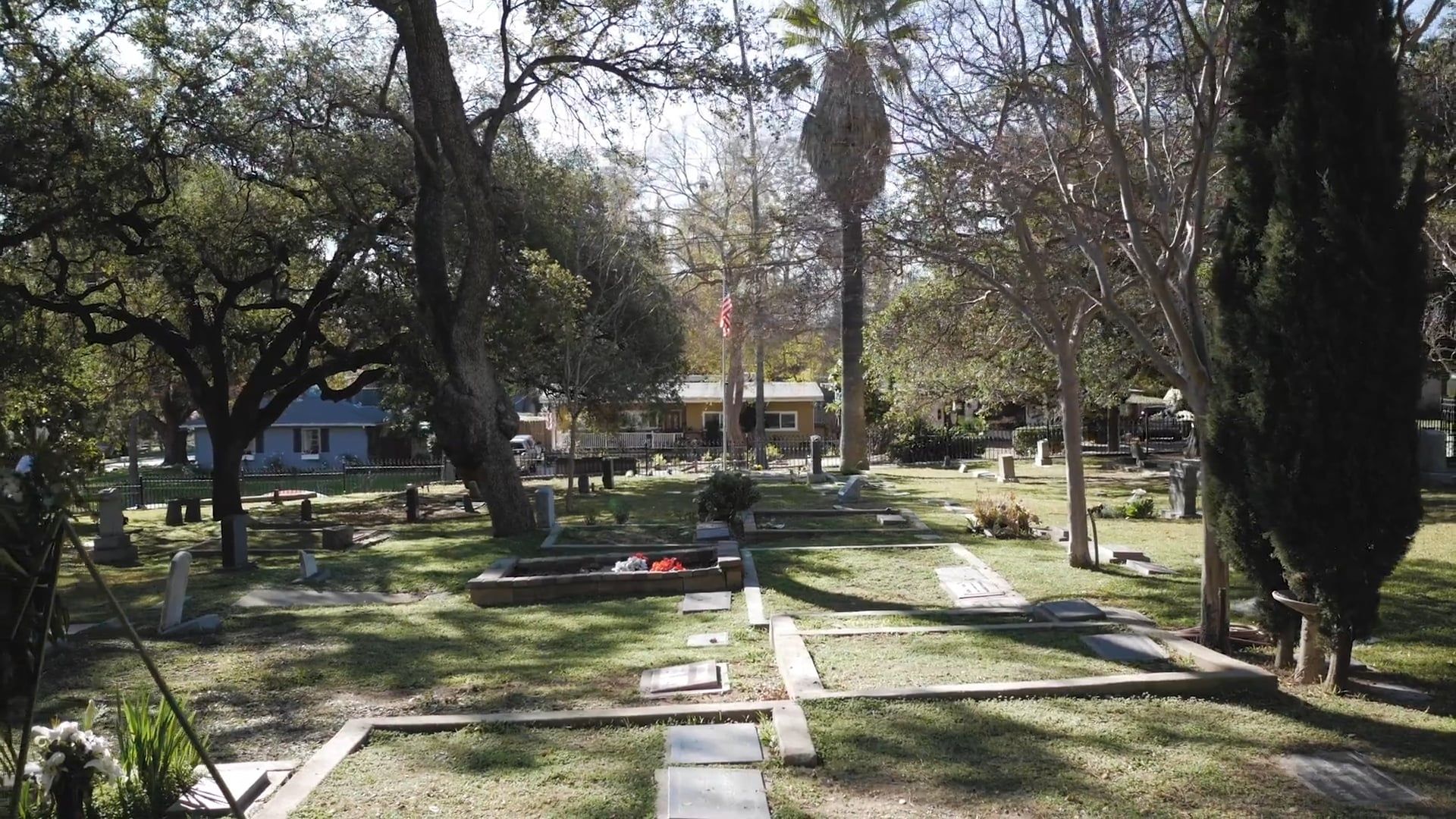 Tombstones in a Cemetery · Free Stock Video