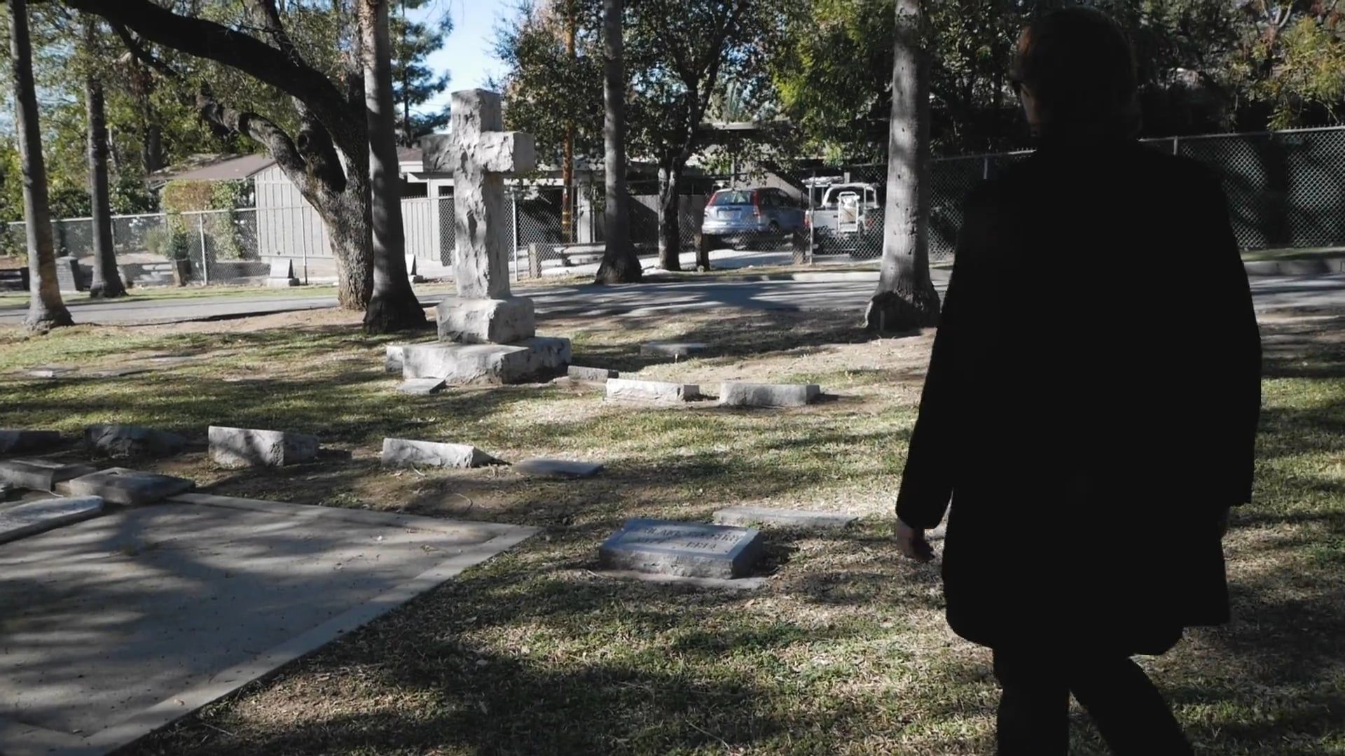 Man Walking at a Cemetery Free Stock Video Footage, Royalty-Free 4K ...