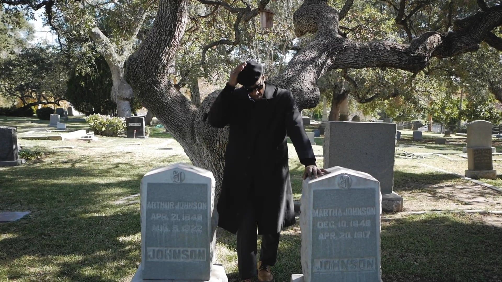Man Grieving Beside A Grave · Free Stock Video