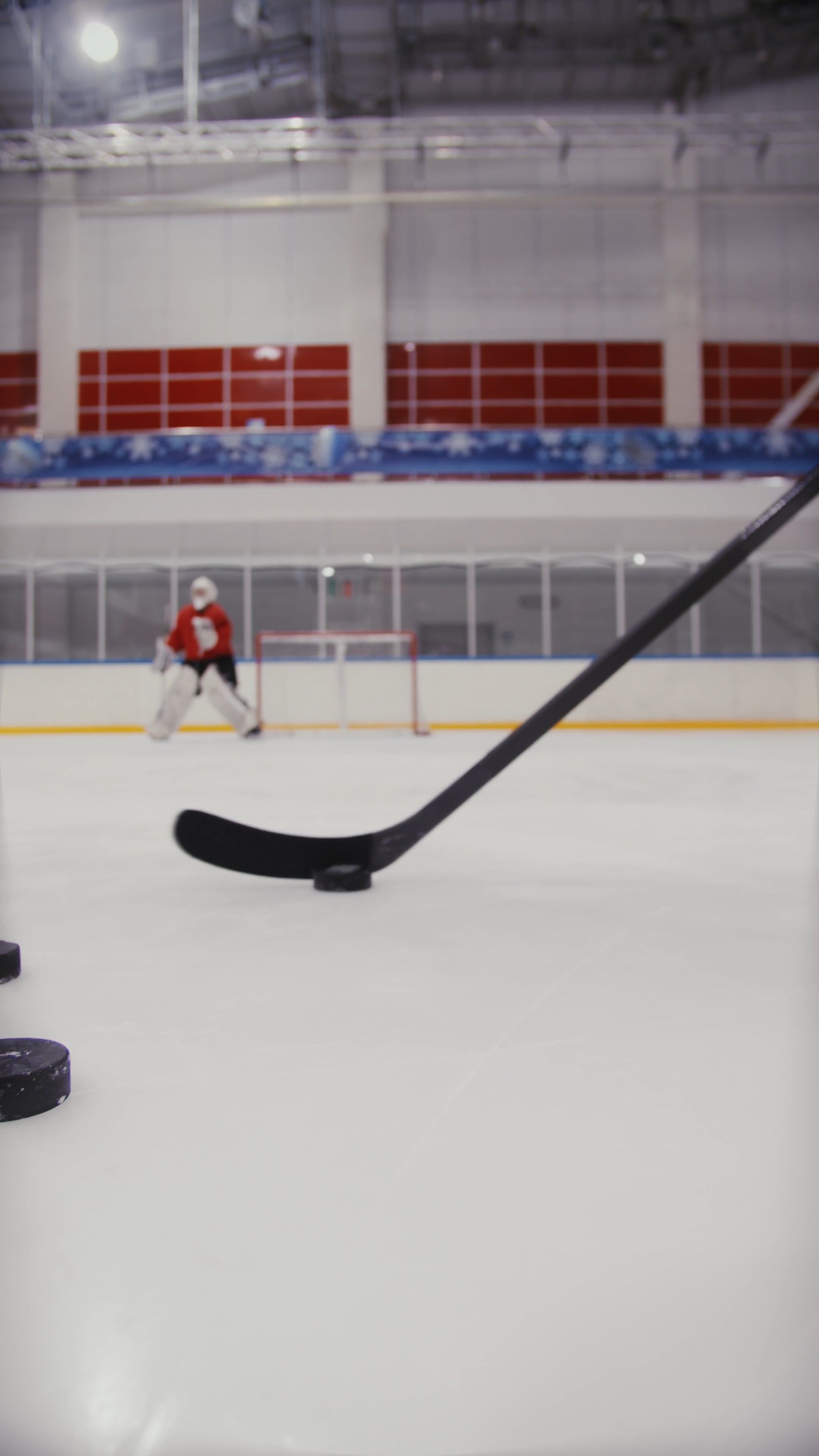 Close-Up Video of a Player Hitting a Hockey Puck Free Stock Video ...