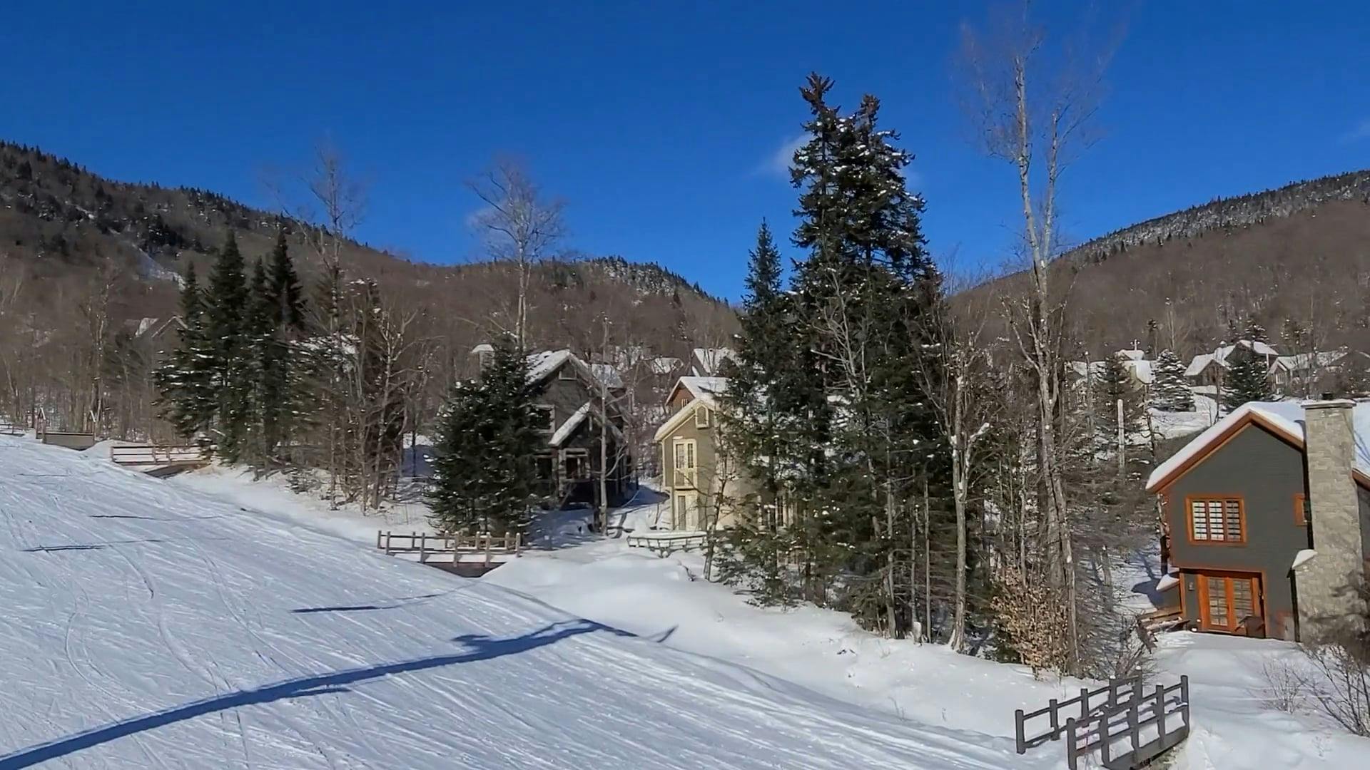 Point of View of a Person on a Ski Lift at Stoneham Mountain Resort ...