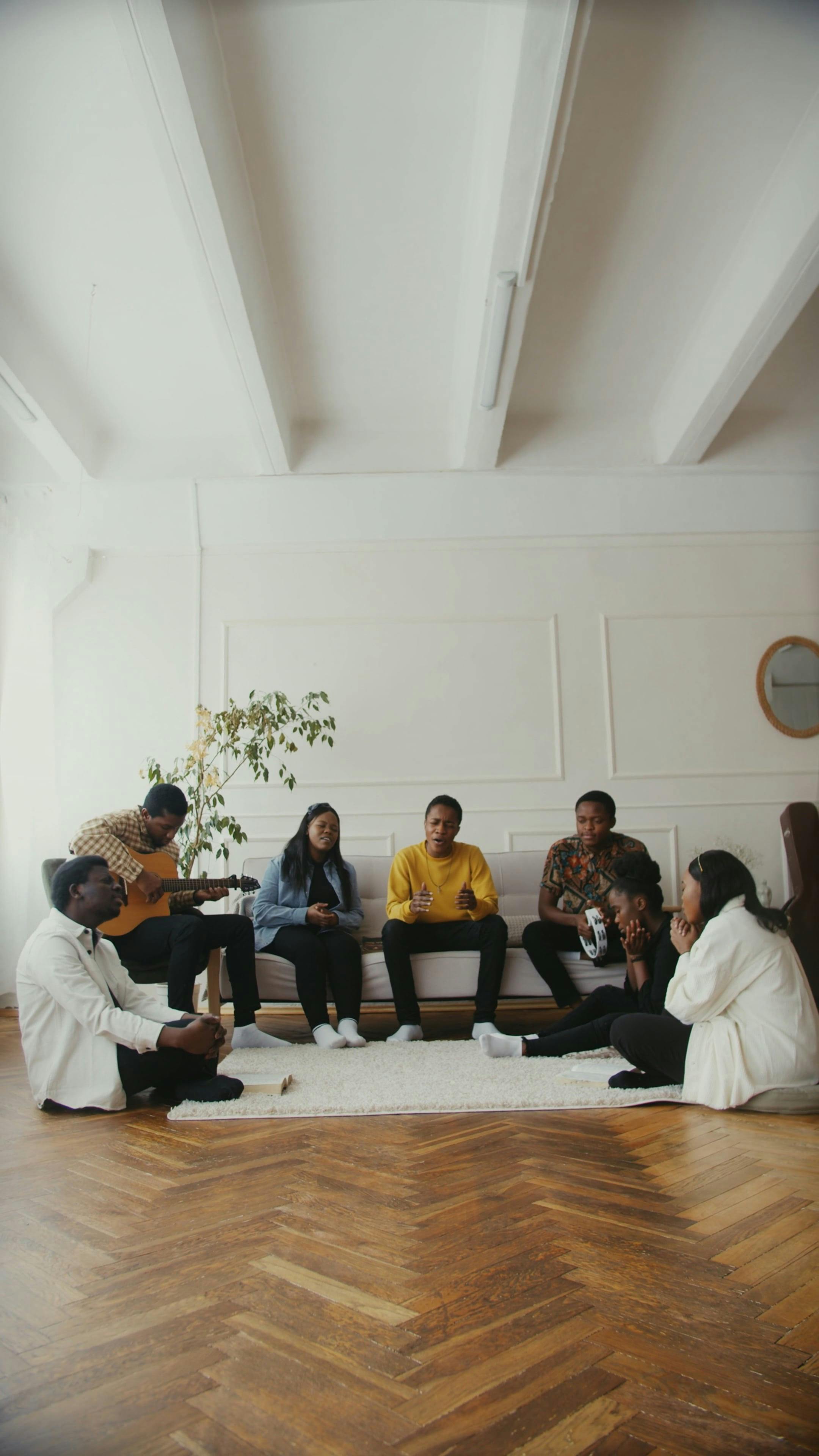 People Singing while Sitting in the Living Room Free Stock Video ...