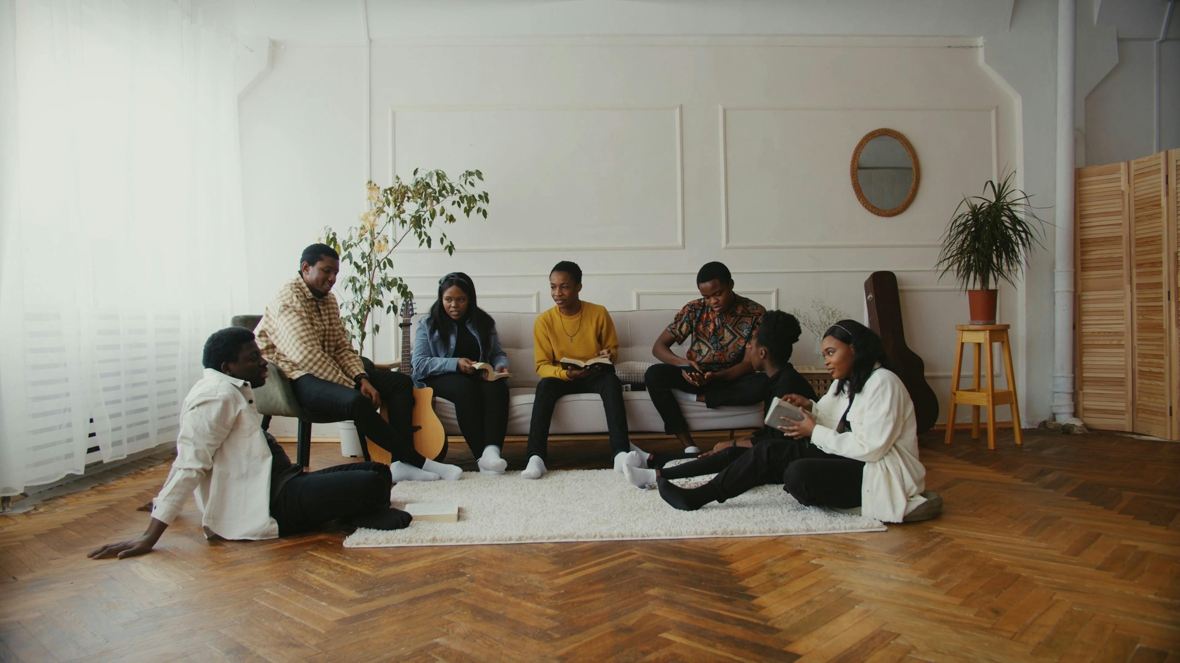 People Having Conversation in a Living Room Free Stock Video Footage ...