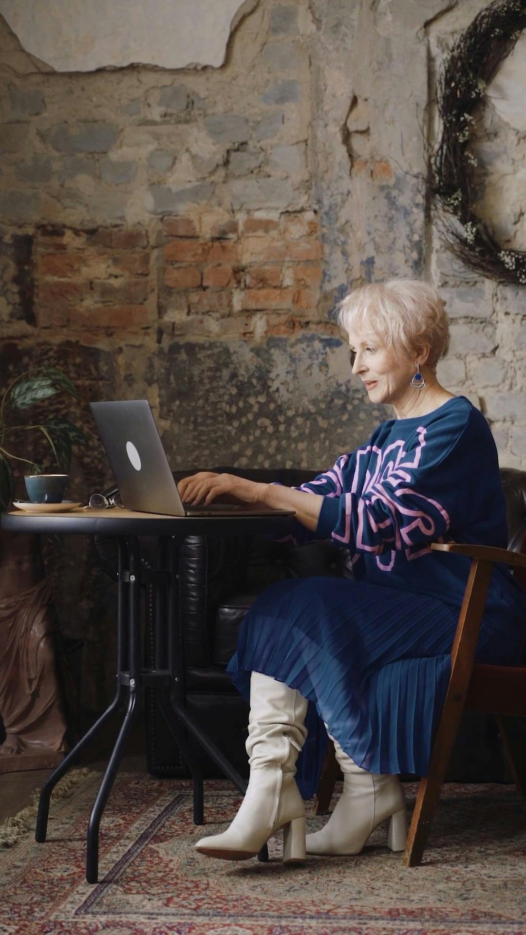 Elderly Woman Typing on a Laptop Free Stock Video Footage, Royalty-Free ...