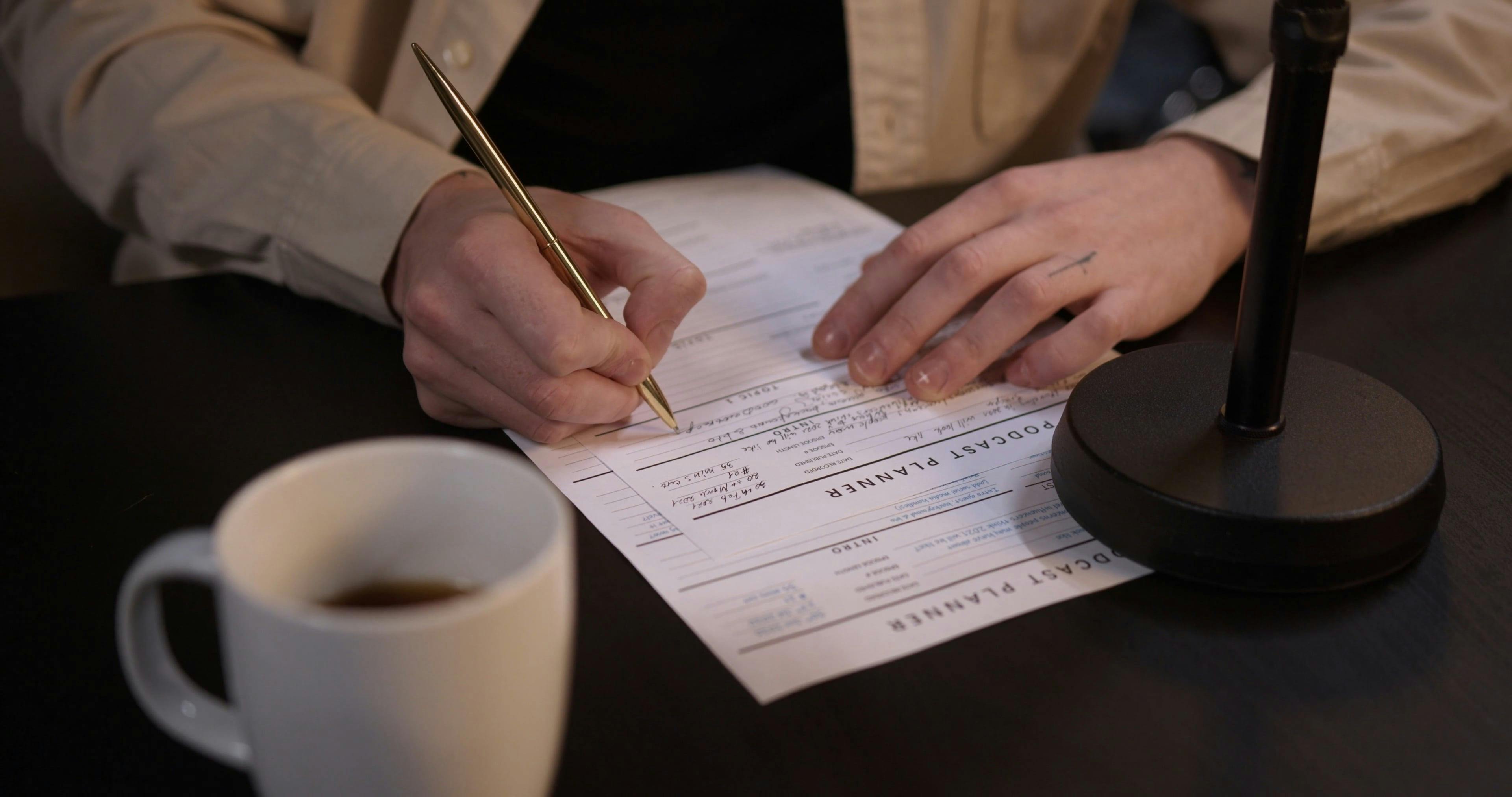 A Man Signing a Document Free Stock Video Footage, Royalty-Free 4K & HD ...