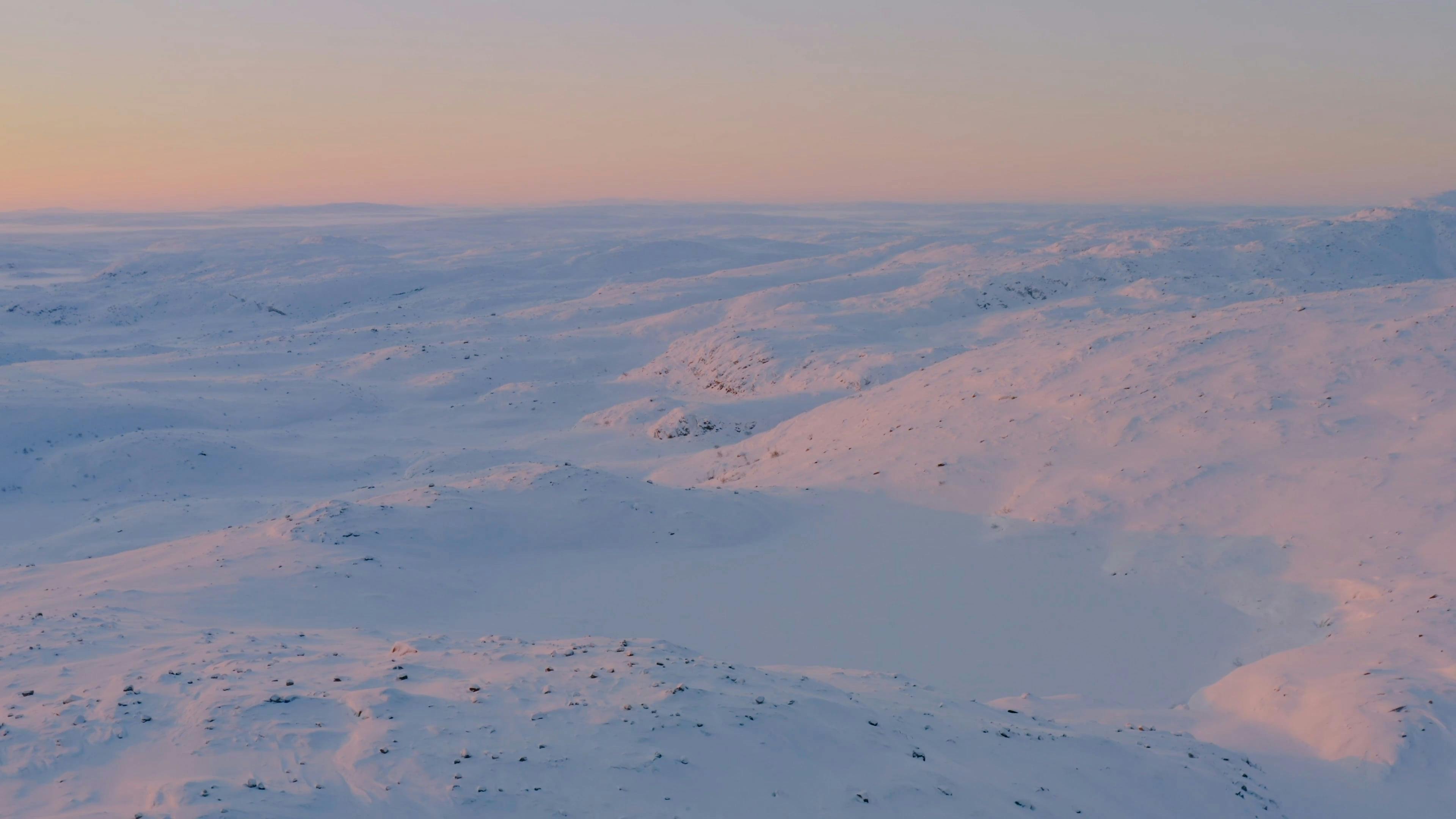 Aerial View Of Mountains With Snow · Free Stock Video