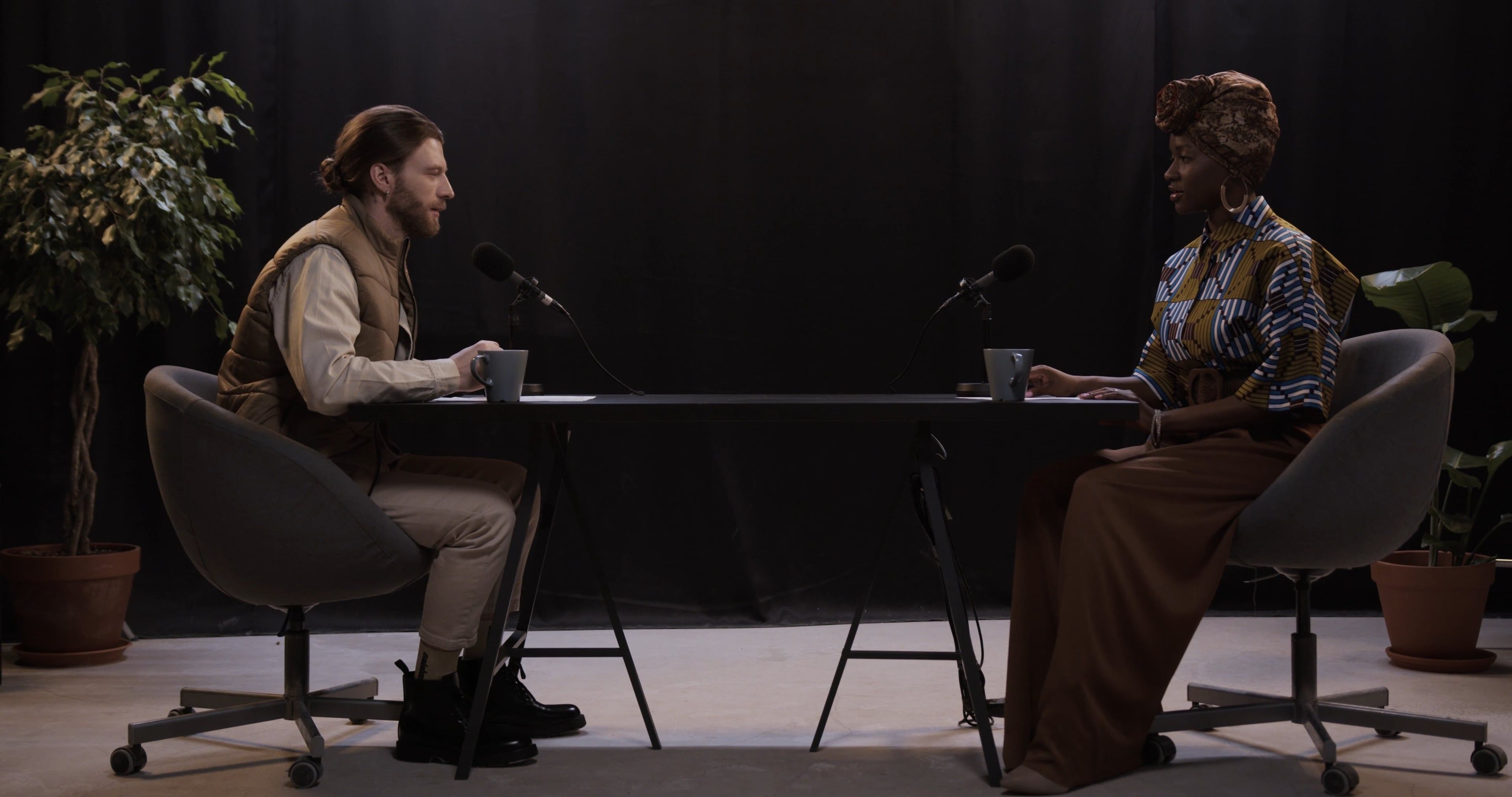 A Man Interviewing a Woman · Free Stock Video